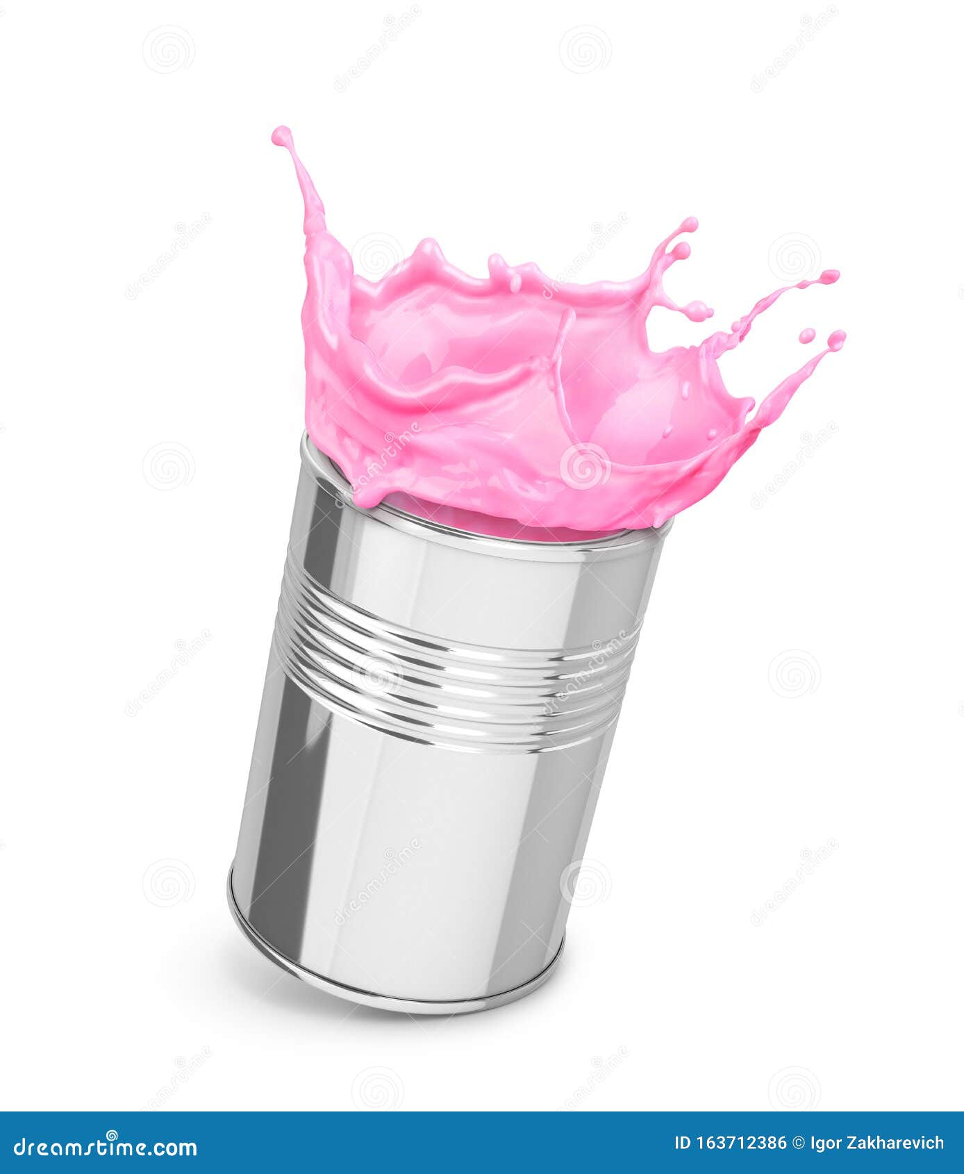 Splash of Pink Paint in a Can Stock Photo - Image of closeup, colorful ...