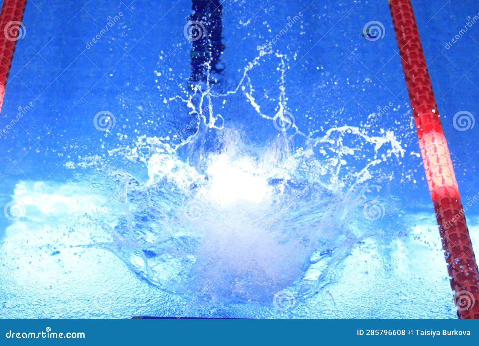 Splash in the pool stock photo. Image of liquid, environment - 285796608