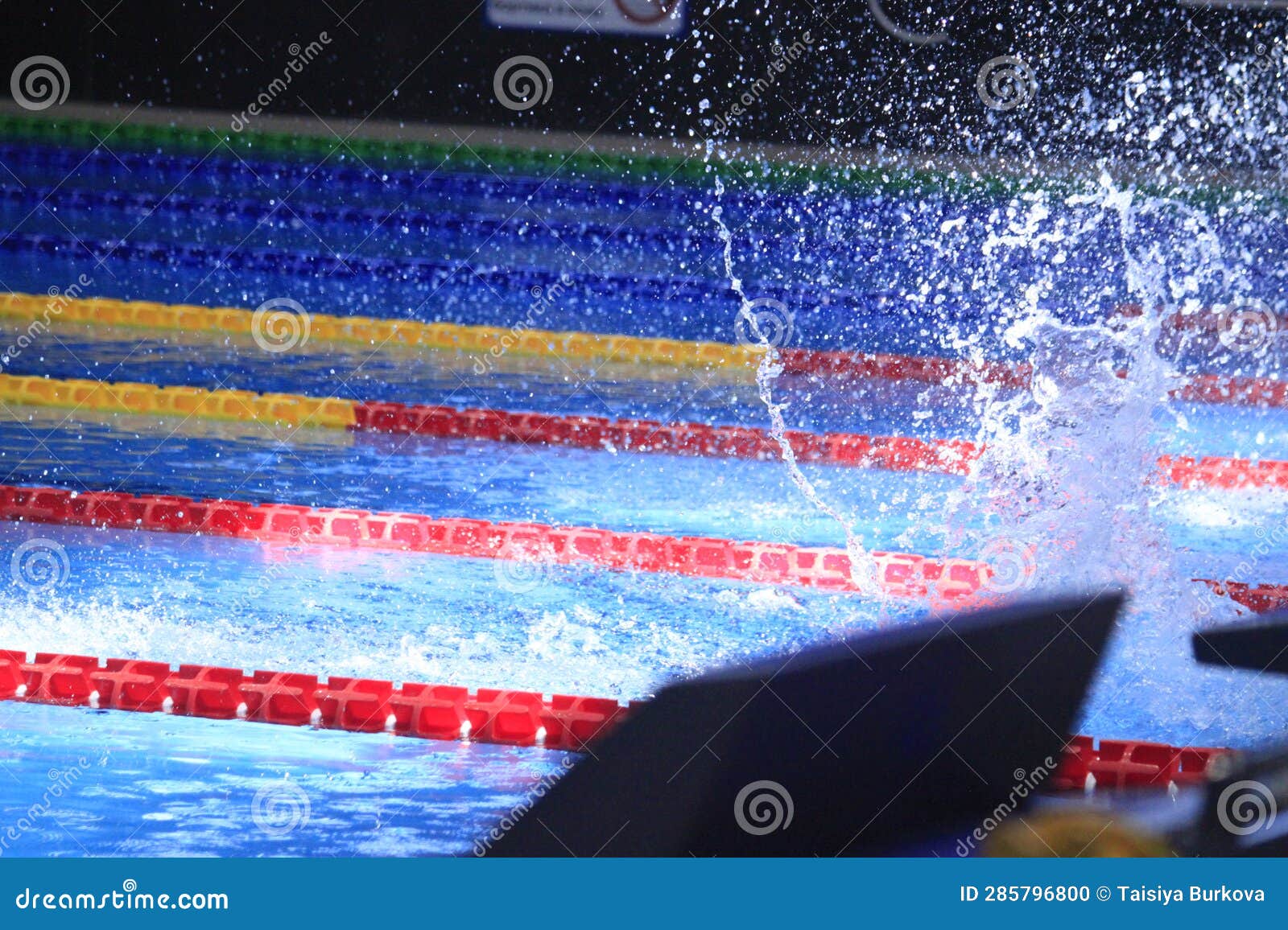 Splash in the pool stock photo. Image of environment - 285796800