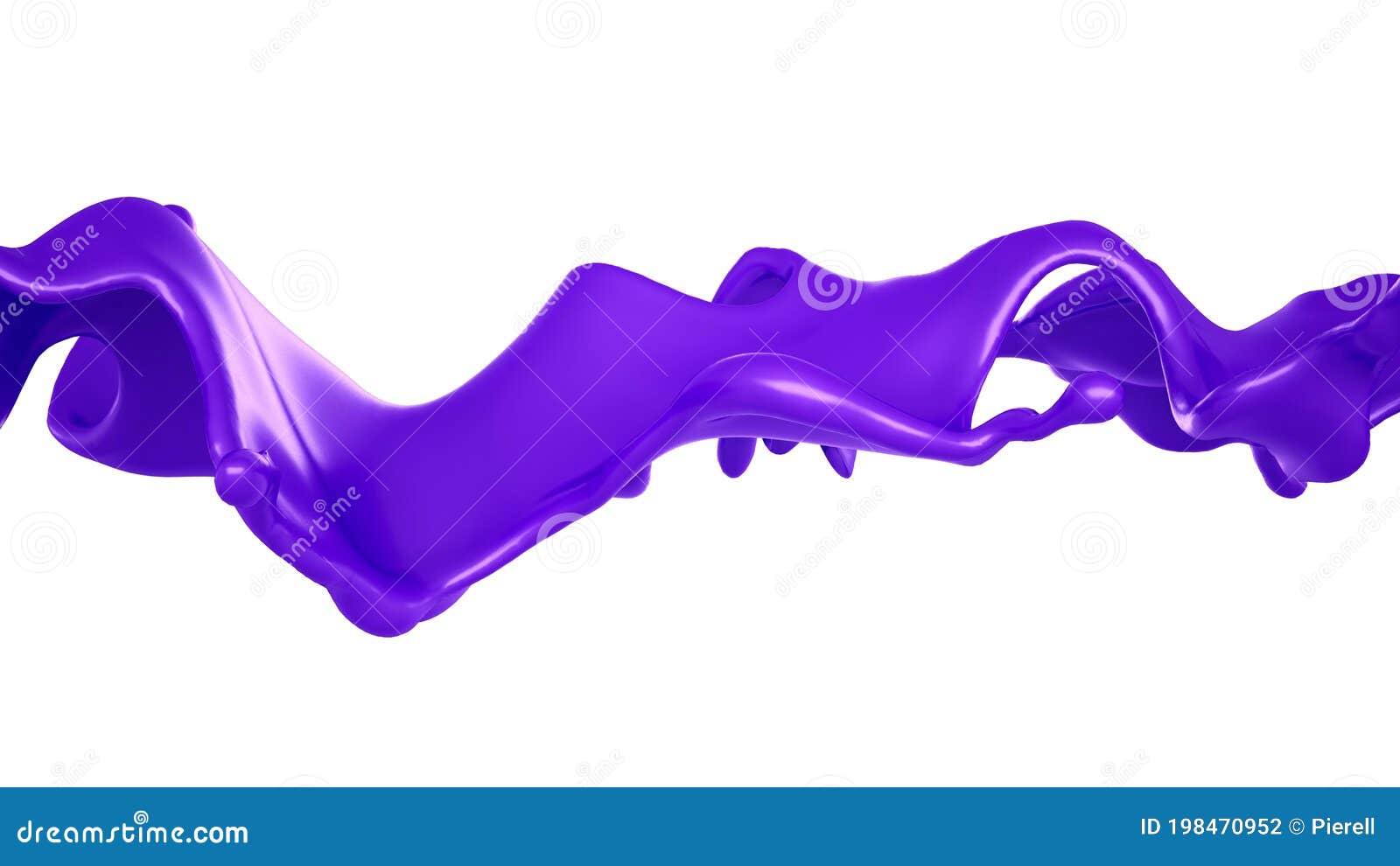 A Splash of Purple Liquid. 3d Illustration, 3d Rendering Stock ...