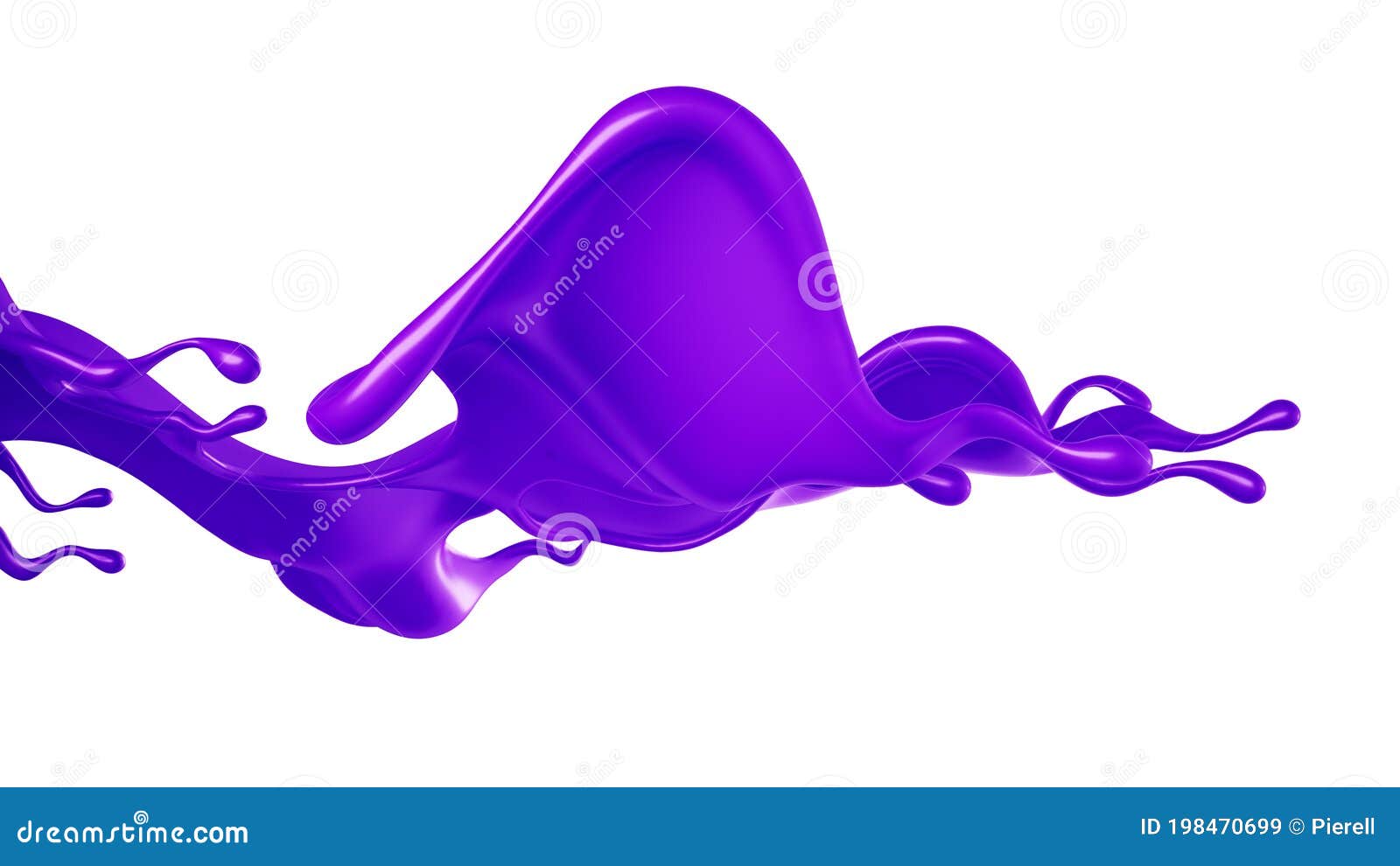 A Splash of Purple Paint. 3d Illustration, 3d Rendering Stock ...
