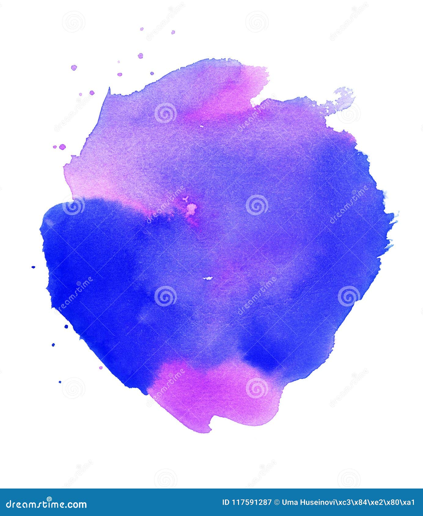 Splash of Purple Watercolor Stock Illustration - Illustration of ...