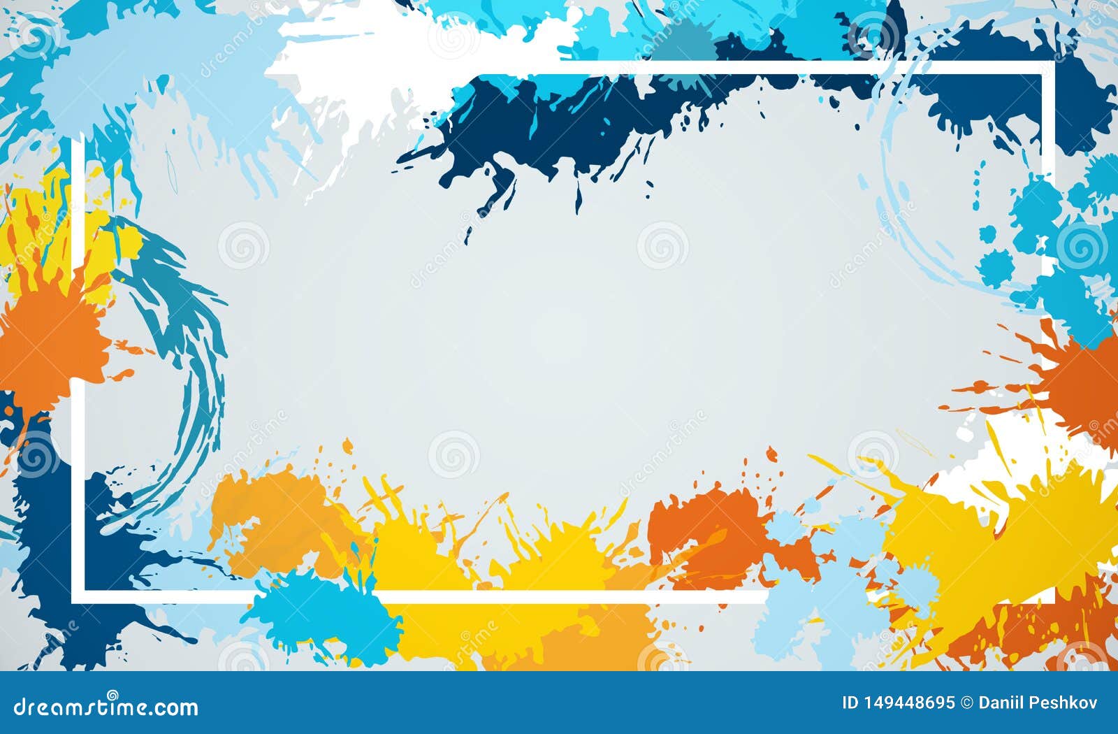 Splash rectangular banner stock illustration. Illustration of mockup ...