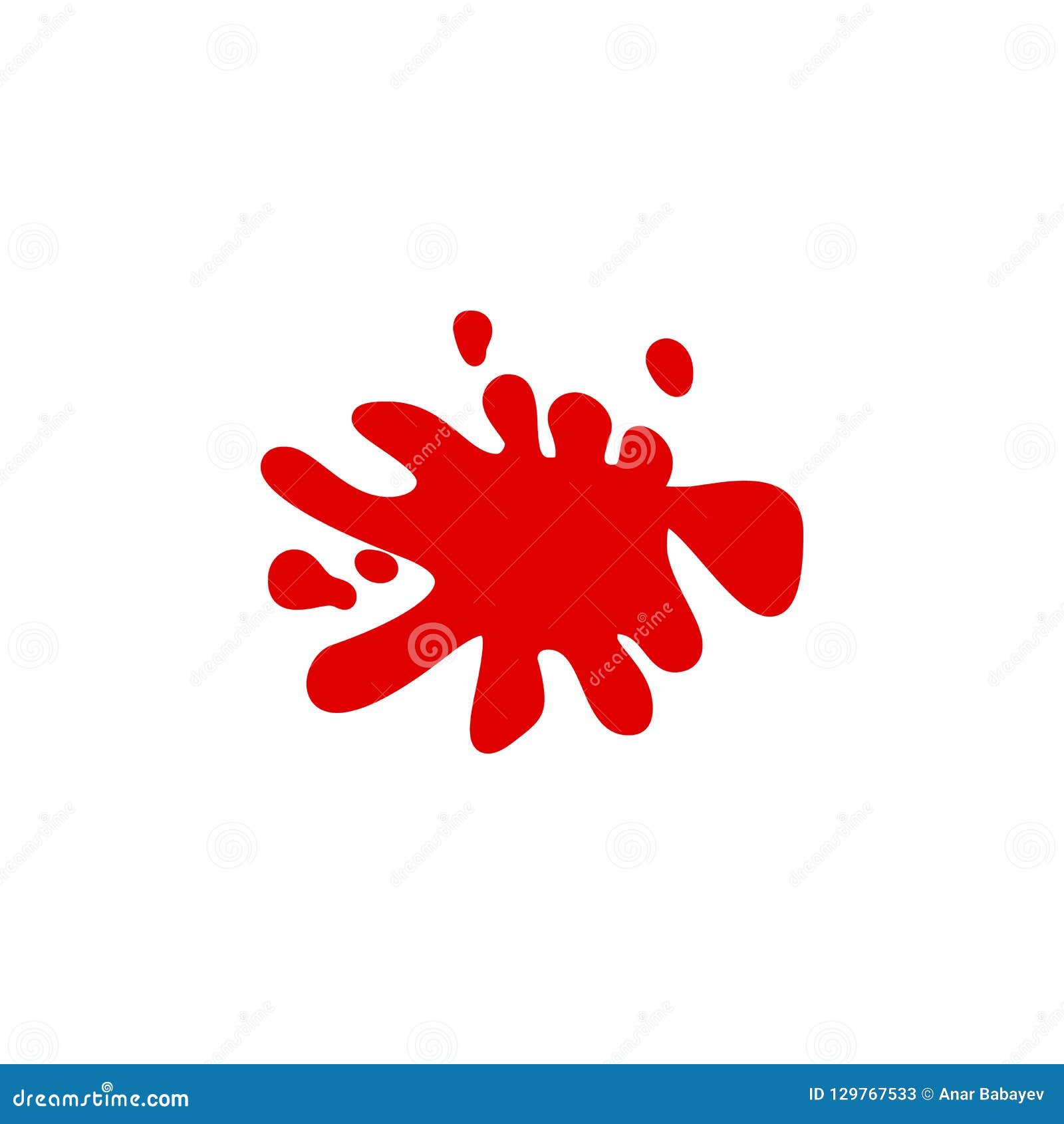 Splash, Red Apple Multicolored Icon Stock Illustration - Illustration ...