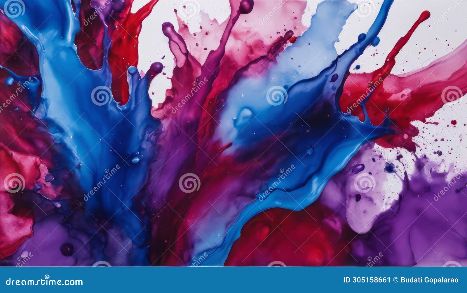 A Splash of Red, Blue and Purple Paint Stock Illustration ...