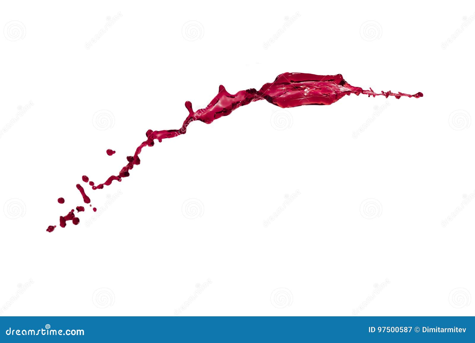 Splash Red Color Isolated Over White Background Stock Image - Image of ...