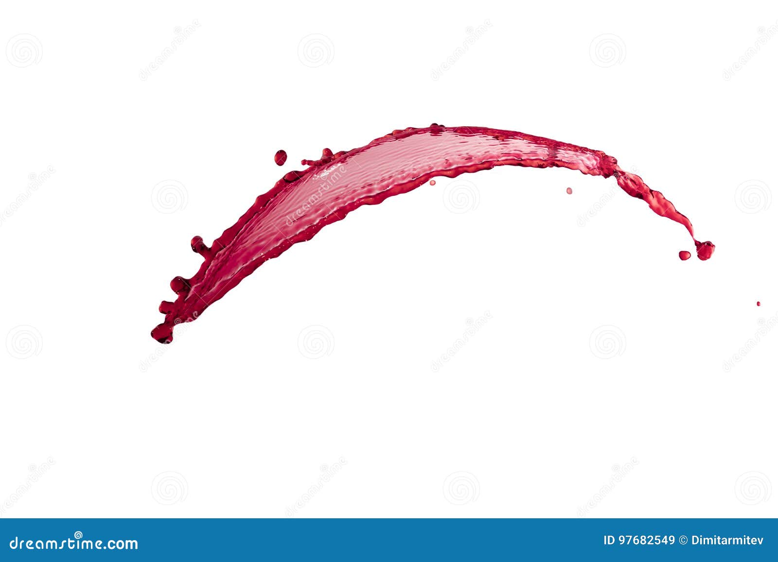 Splash Red Color Isolated Over White Background Stock Image - Image of ...