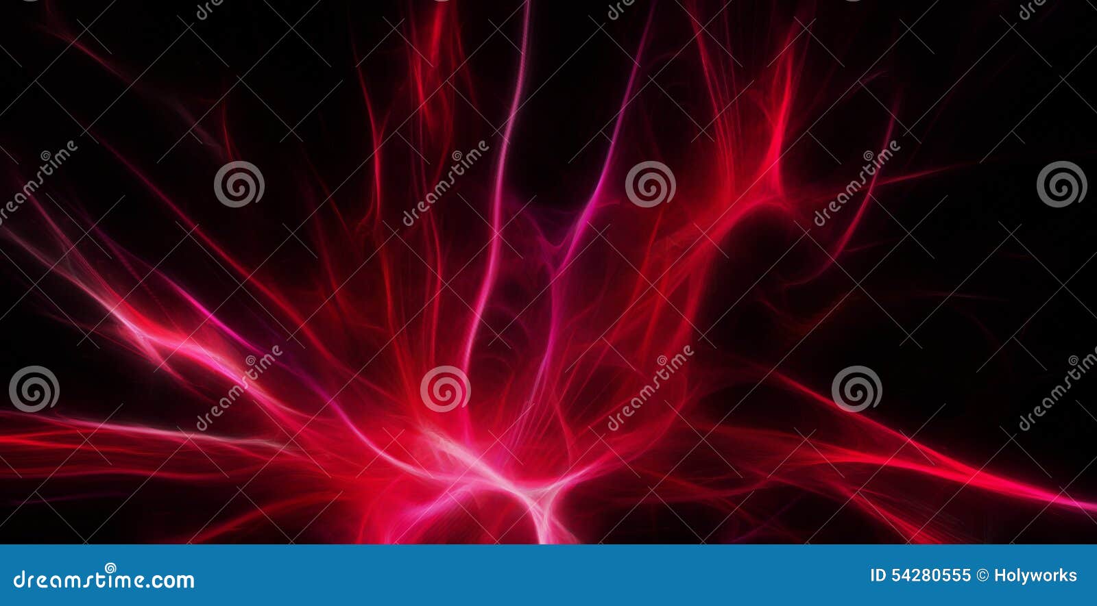 Splash of Red Glowing Energy Stock Illustration - Illustration of color ...