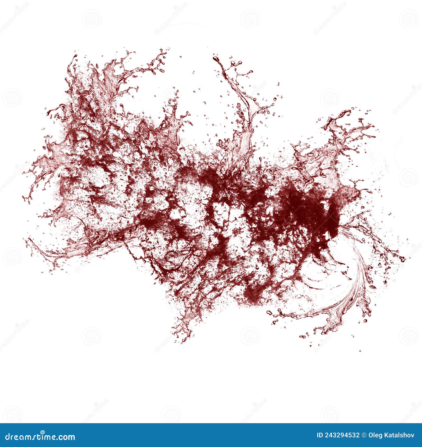 Splash of Red Liquid. Liquid with Splashes on a White Background Stock ...