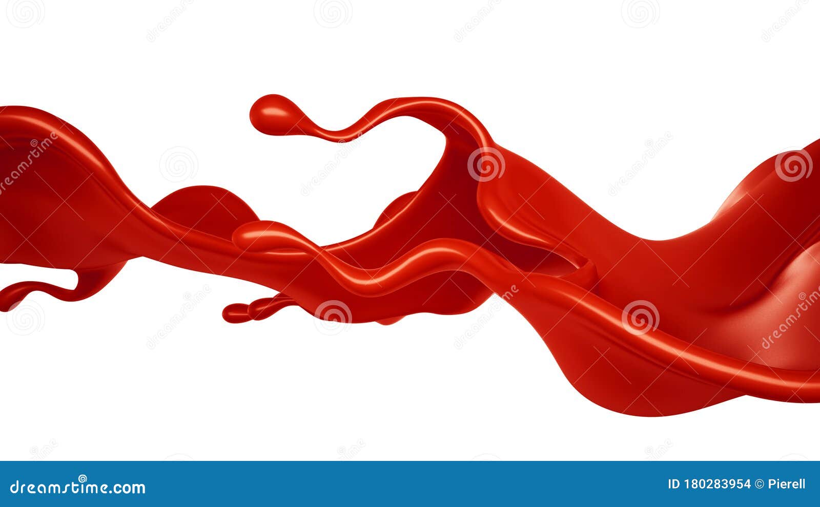 Splash of Red Paint. 3d Illustration, 3d Rendering Stock Illustration ...