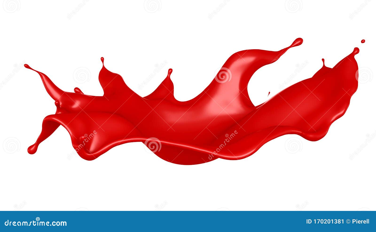 Splash of Red Paint Isolated. 3d Illustration, 3d Rendering Stock ...