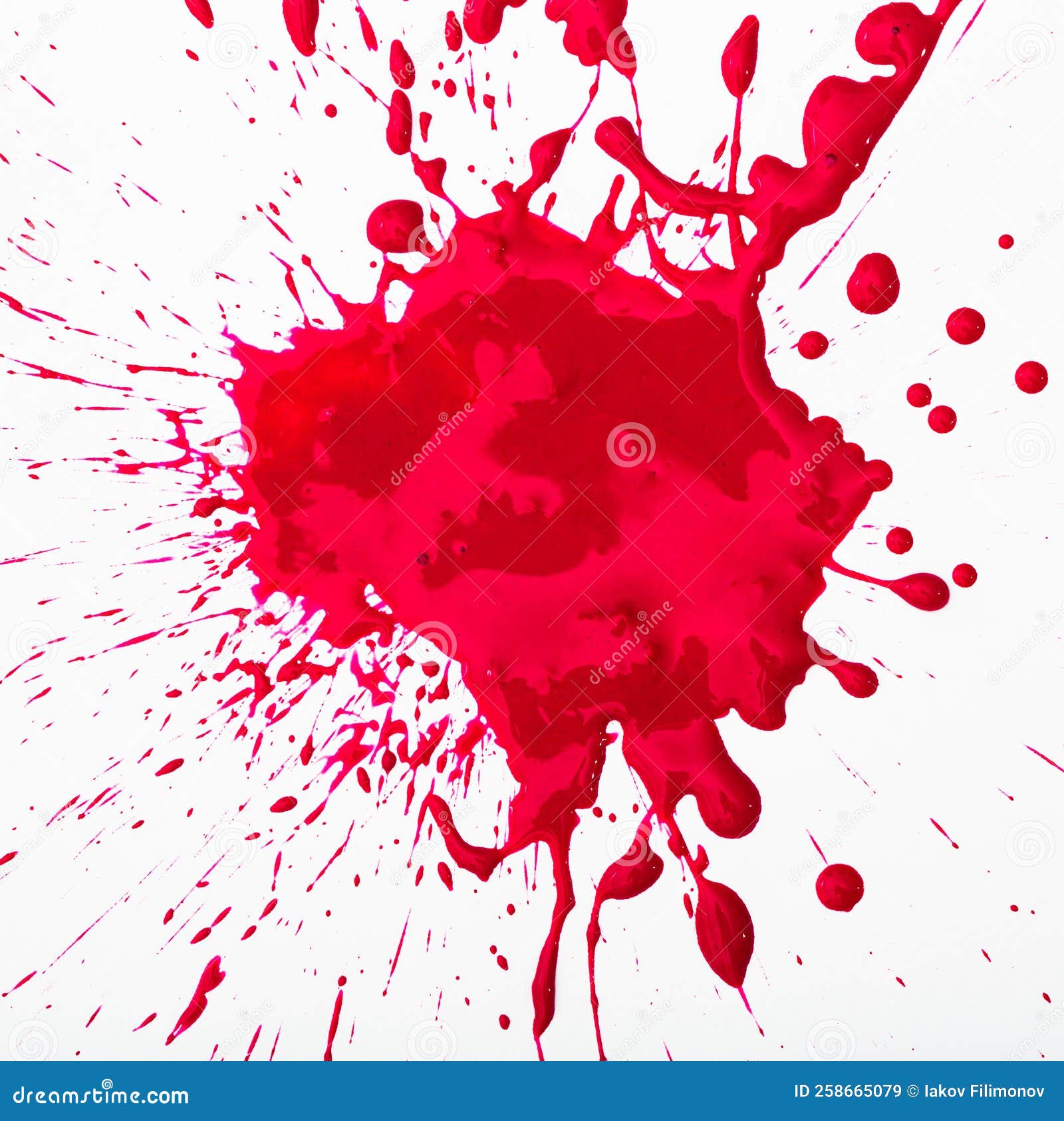 Splash of Red Paint on White Surface Stock Image - Image of white ...