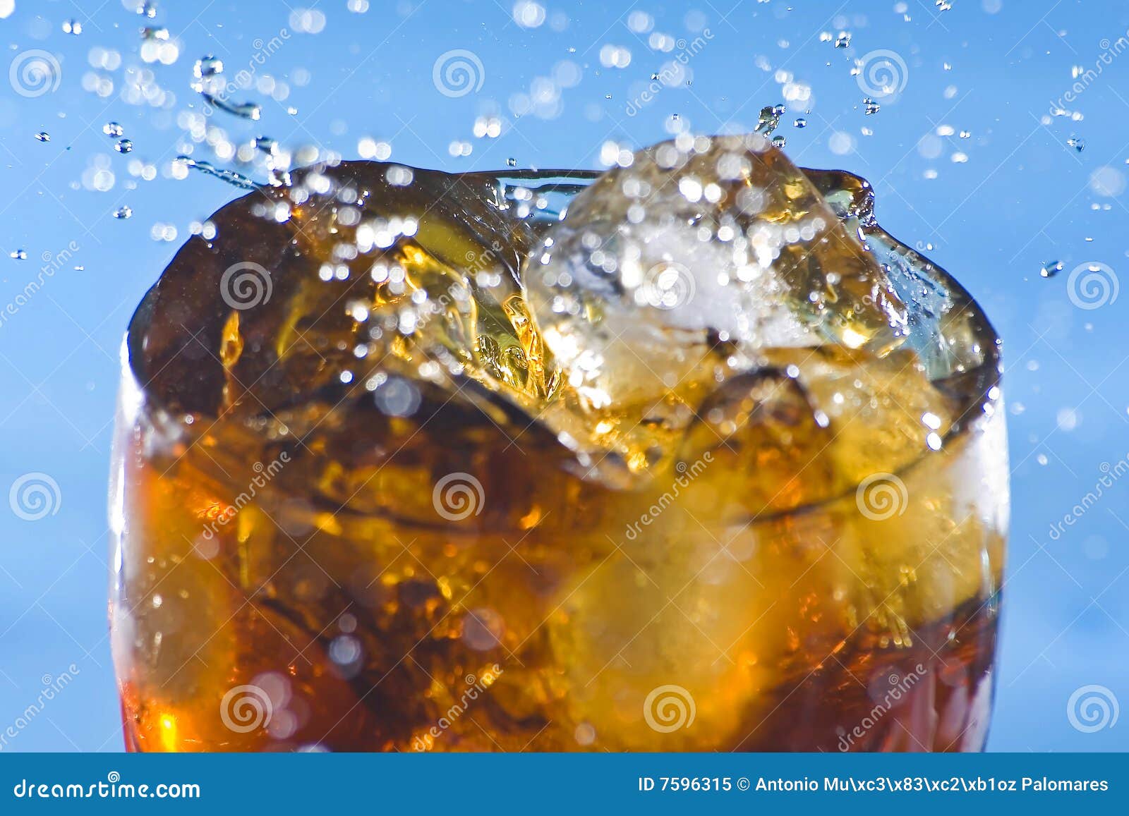 Cold Drink Splash With Ice Cubes Royalty-Free Stock Image ...