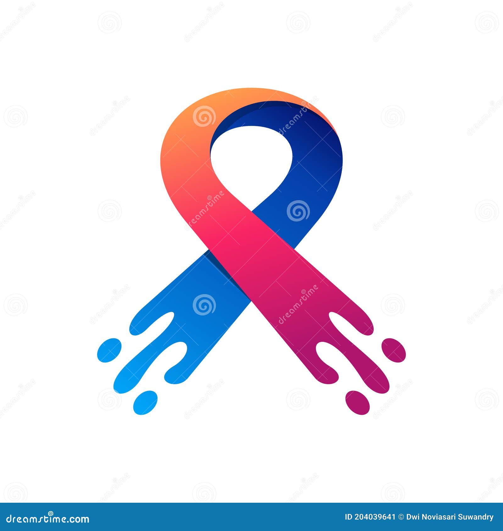 Splash Ribbon Gradient Logo Concept Stock Vector - Illustration of ...