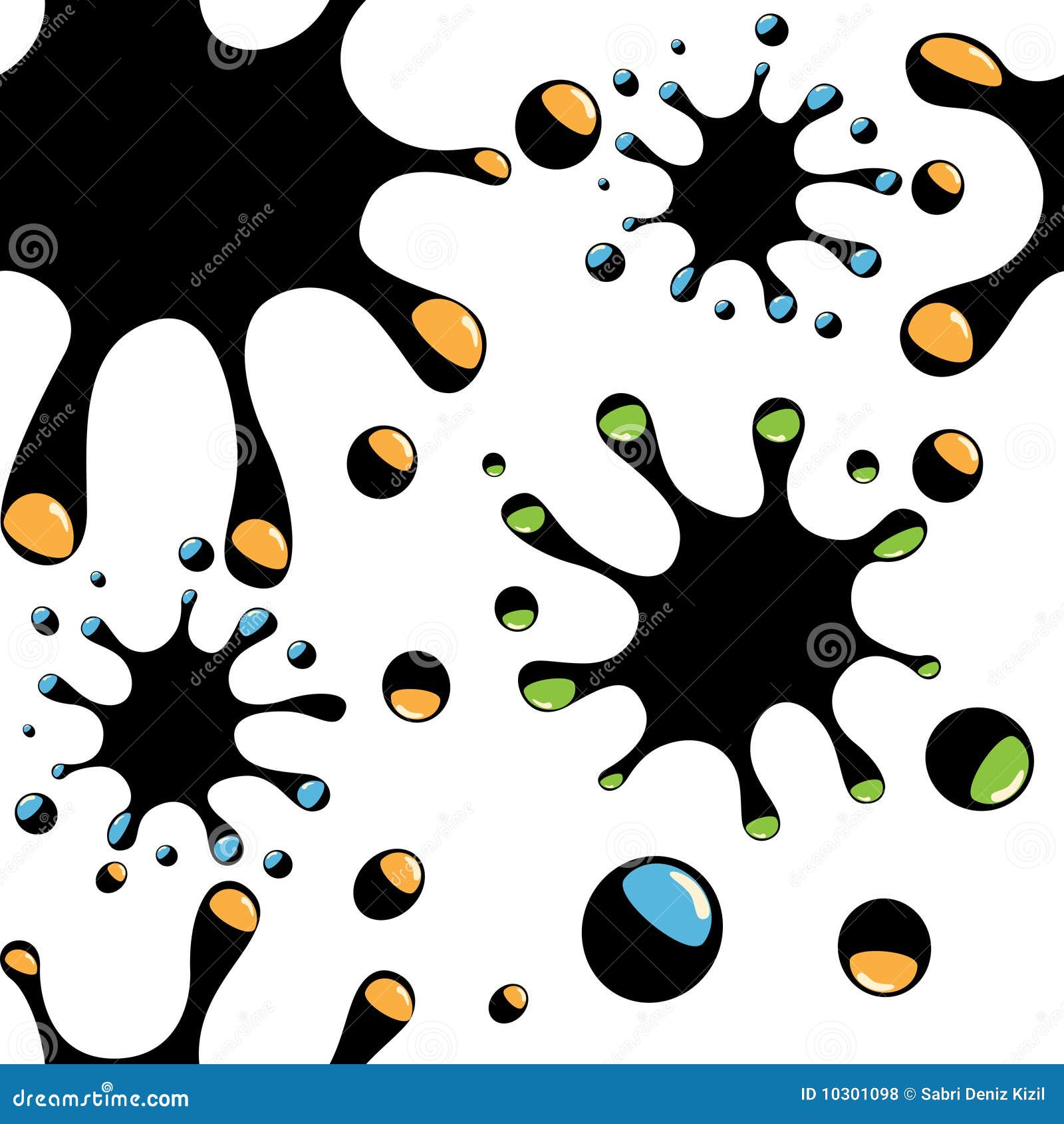 Splash seamless pattern stock vector. Illustration of mess - 10301098