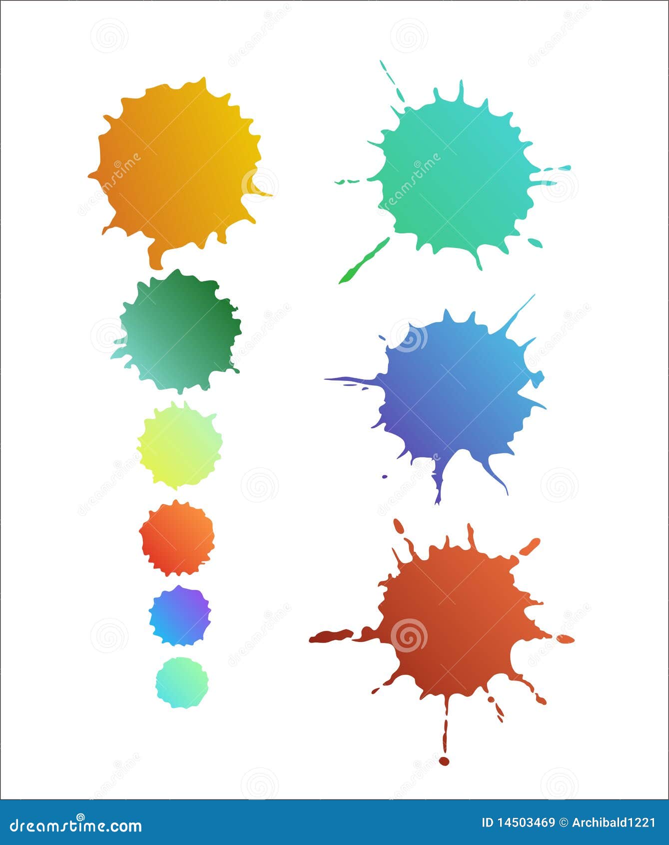 Splash shapes stock vector. Illustration of colorful - 14503469