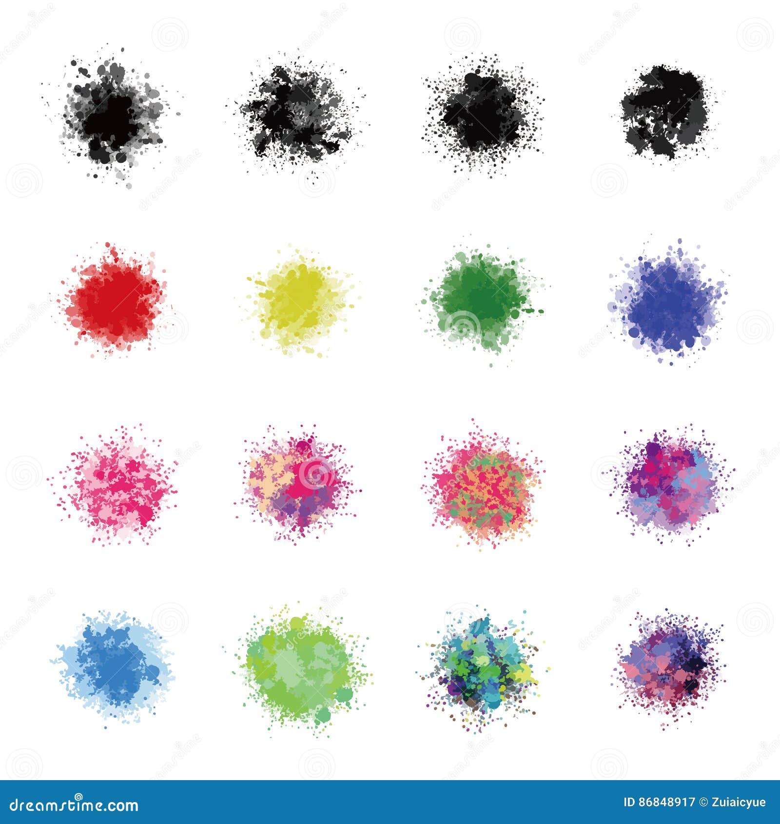 Splash shapes stock vector. Illustration of pattern, profile - 86848917