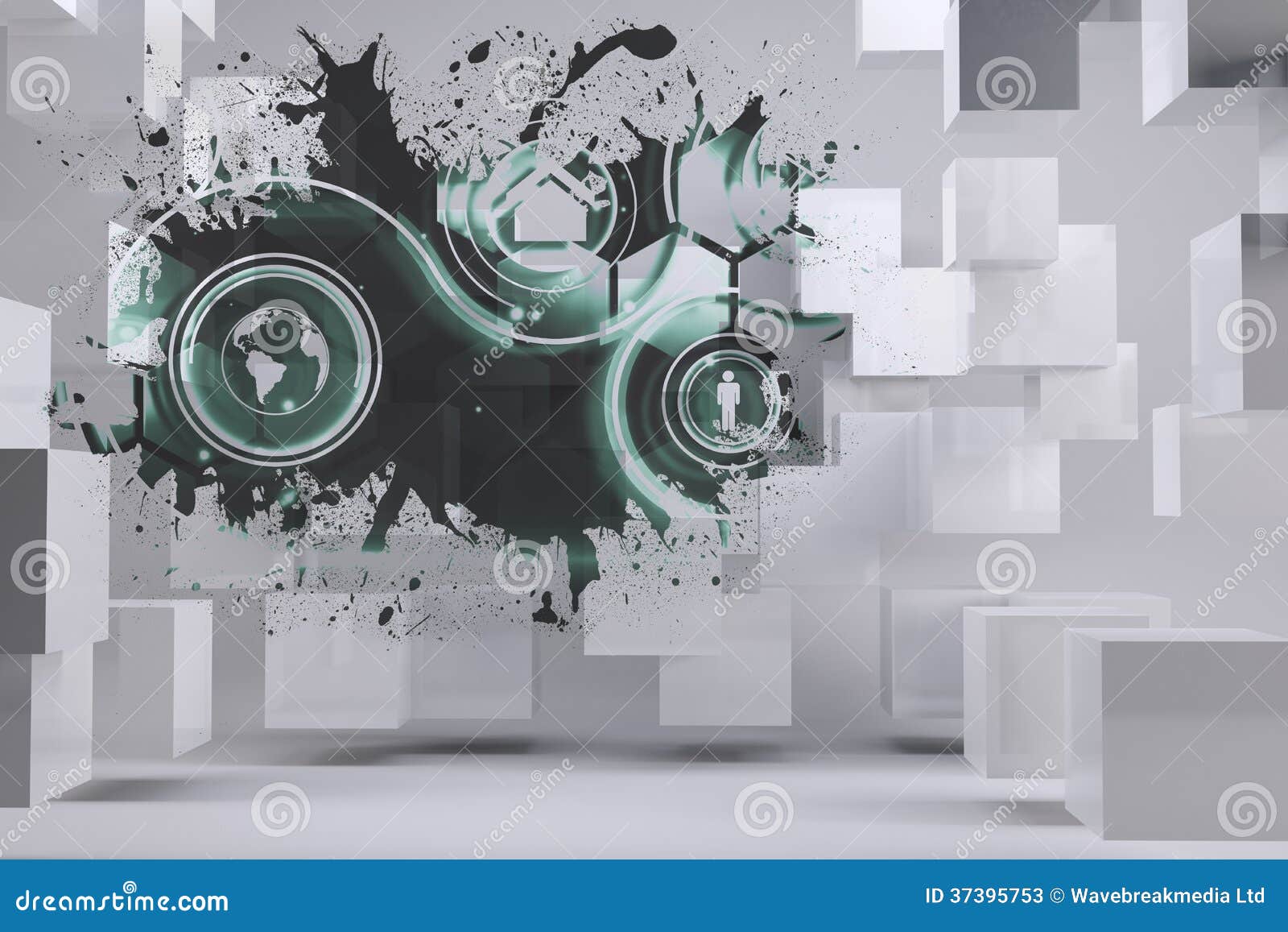 Splash Showing Technology Interface Stock Illustration - Illustration ...