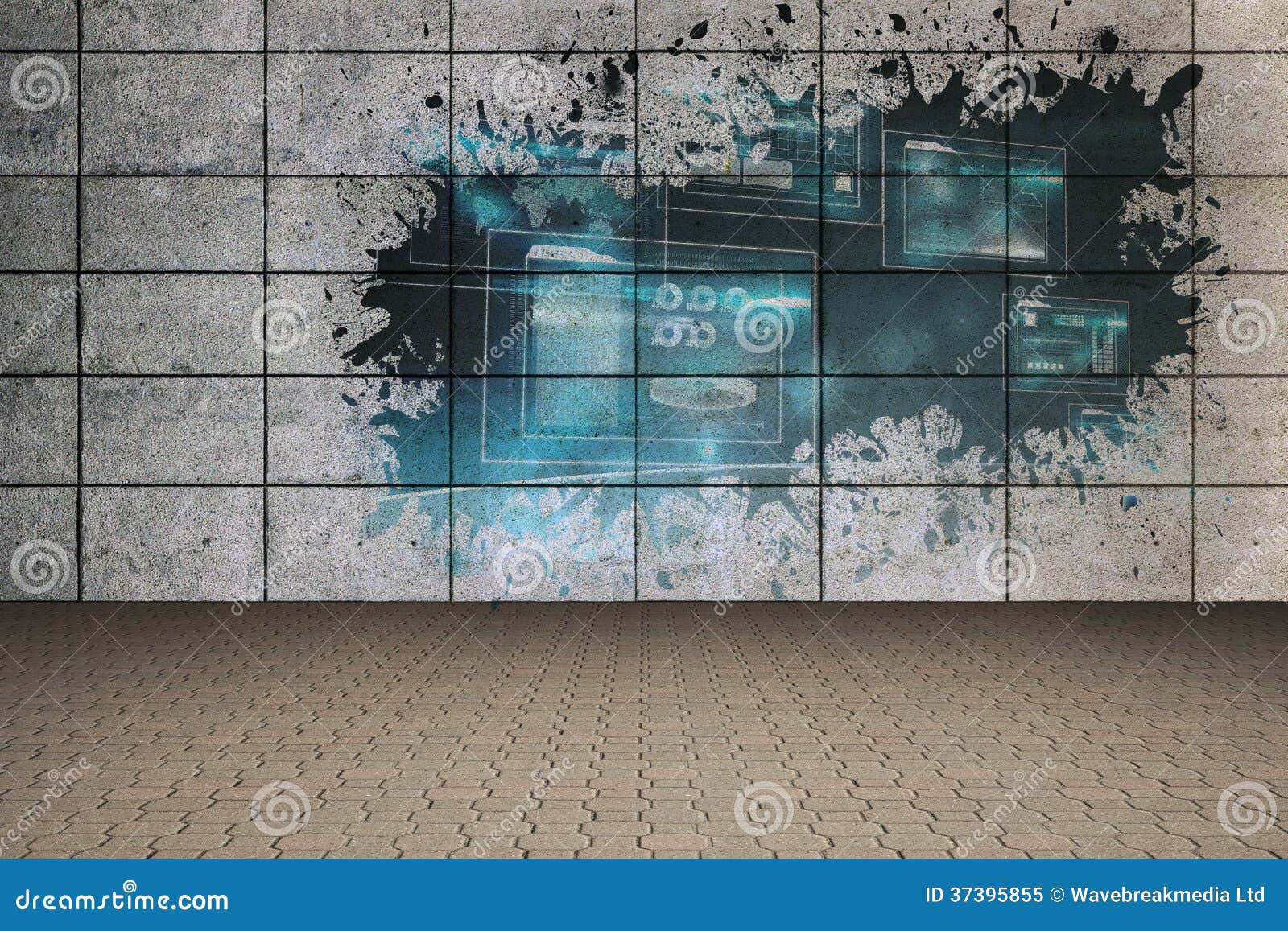 Splash Showing Technology Interface Stock Illustration - Illustration ...