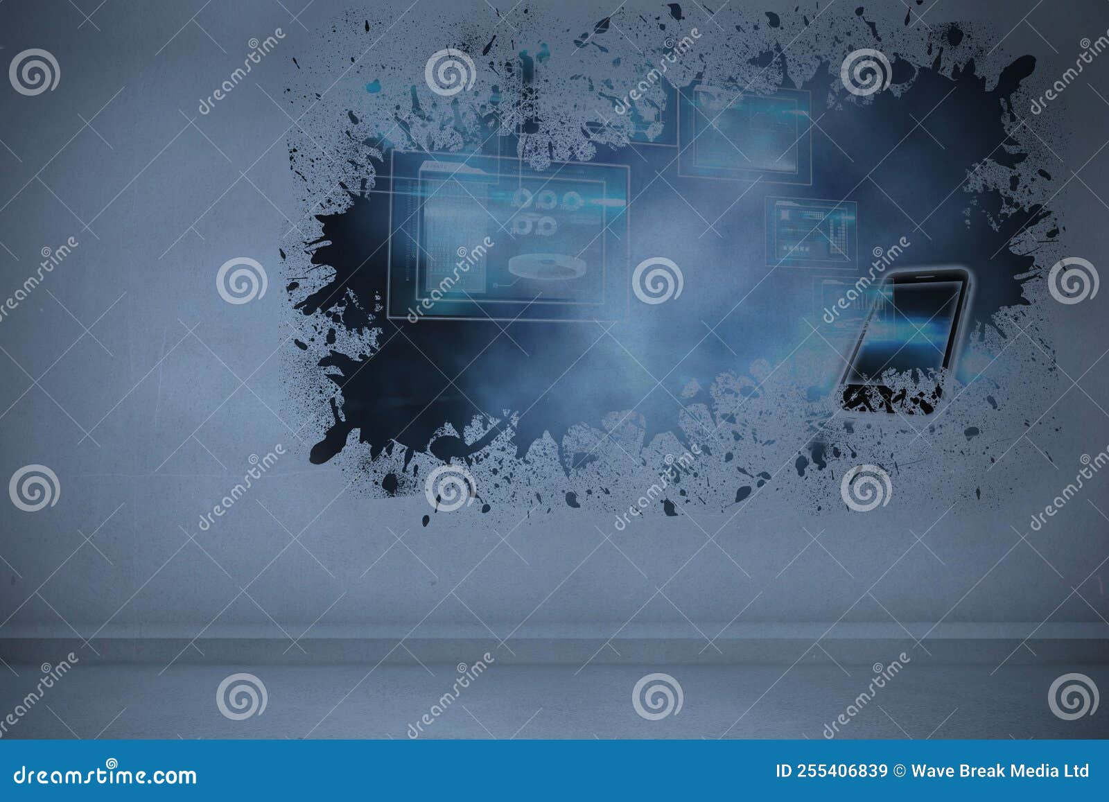 Splash Showing Technology Interface Stock Illustration - Illustration ...
