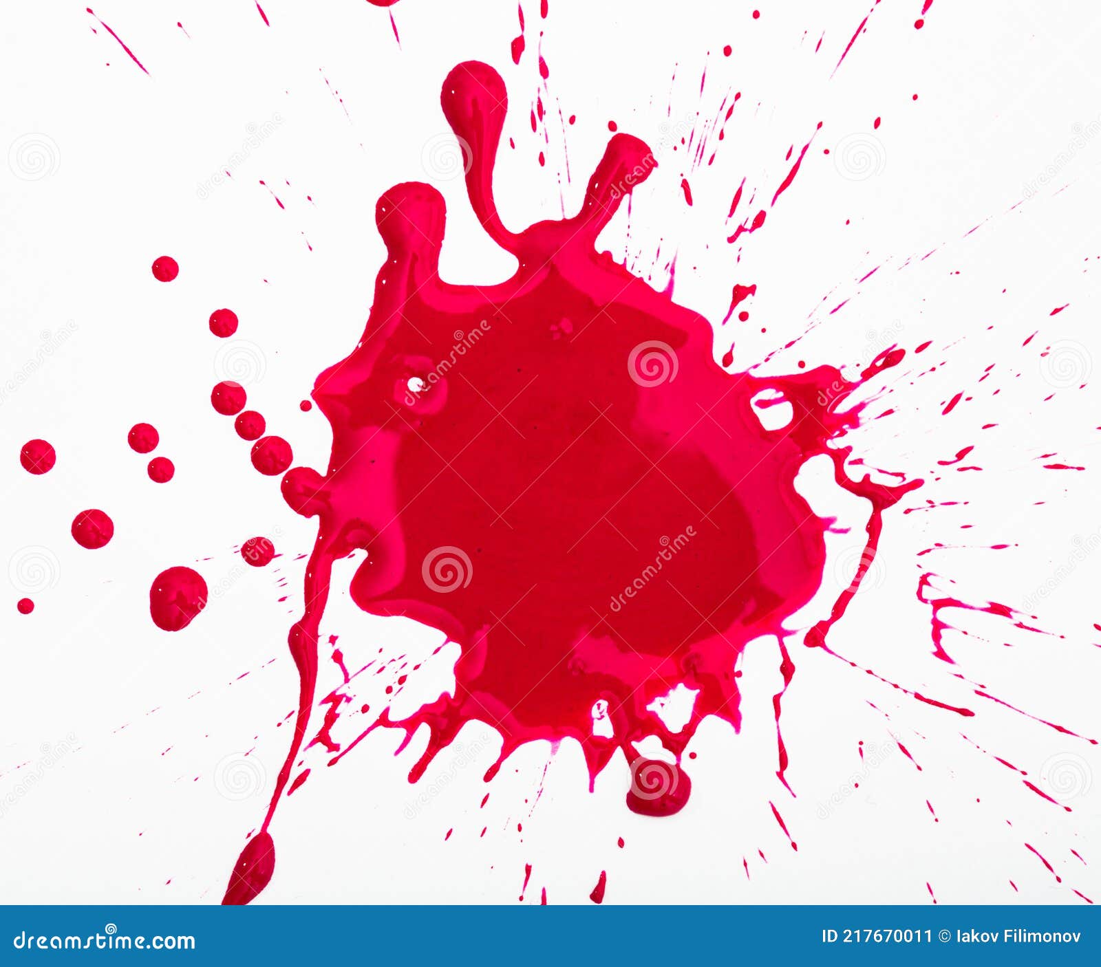 Splash of Red Paint on White Surface Stock Image - Image of splattered ...