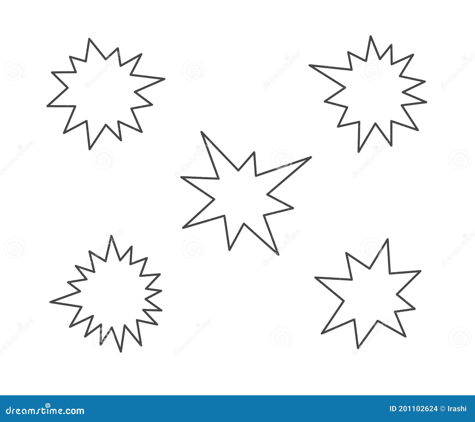 Splash stars icon set stock vector. Illustration of flash - 201102624