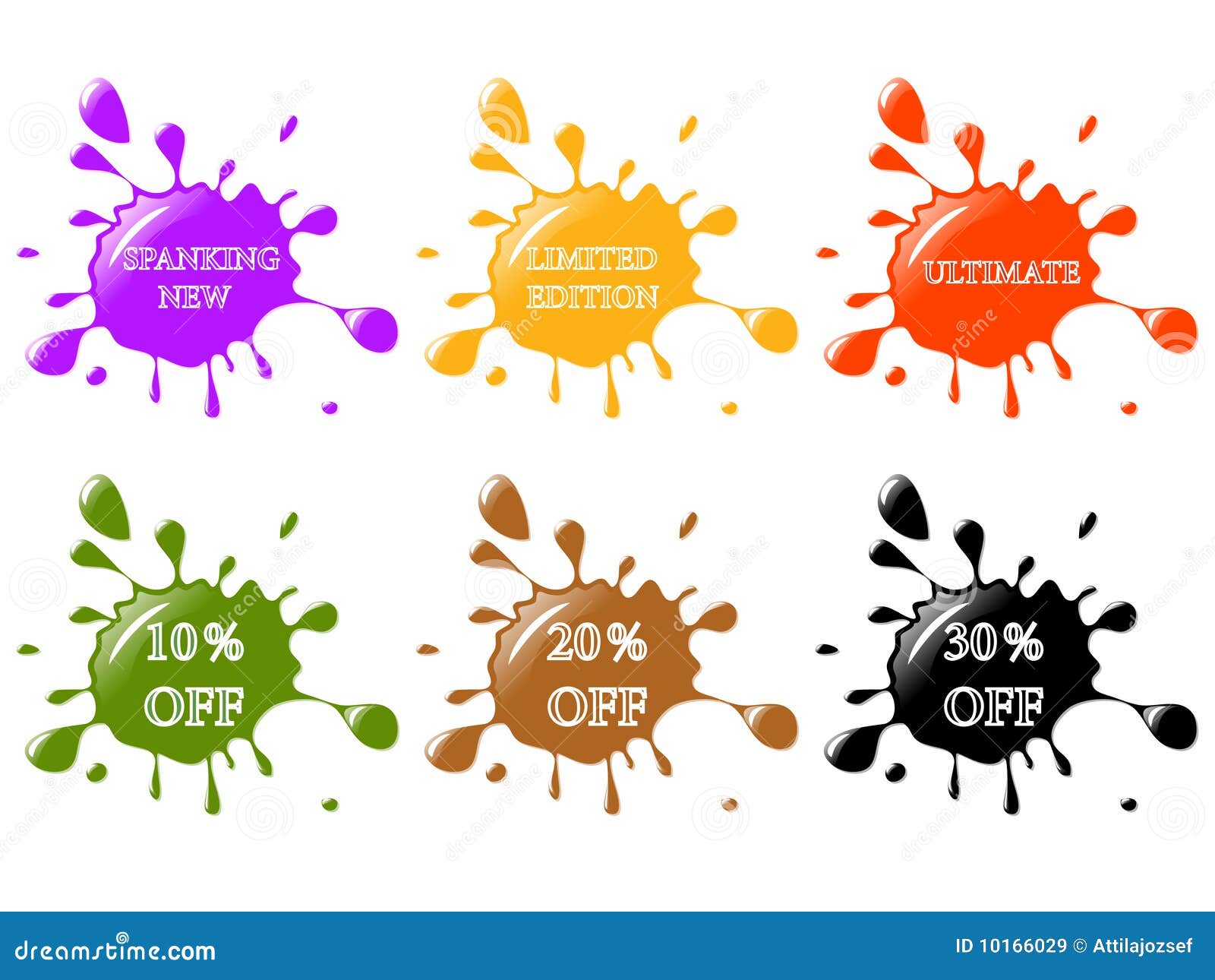 Splash stickers stock vector. Illustration of season - 10166029