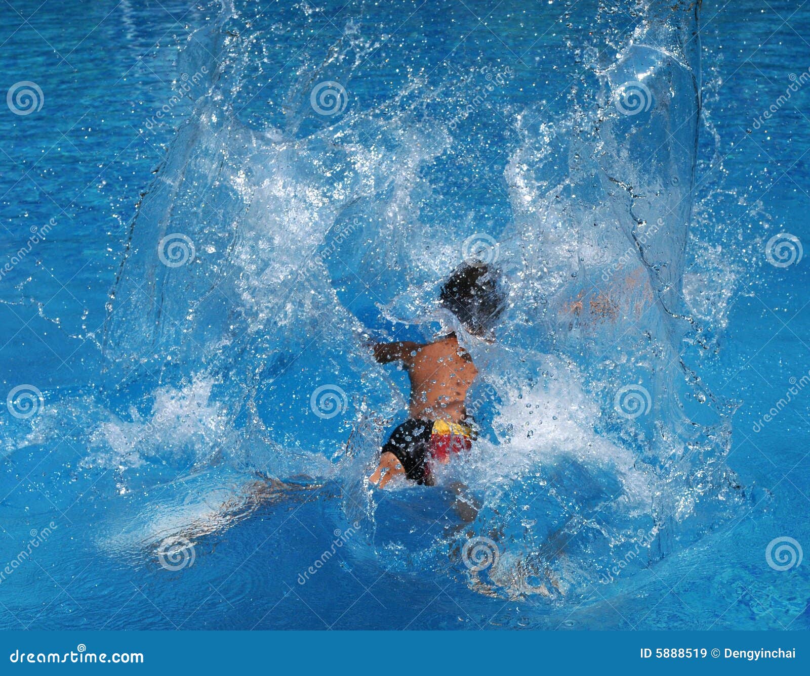 Splash In The Swimming Pool Stock Image - Image of child, dive: 5888519