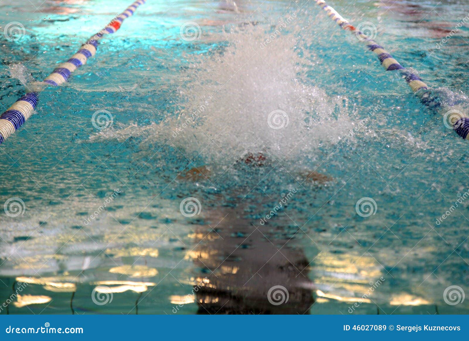 Splash in the Swimming Pool Stock Image - Image of event, swimmer: 46027089
