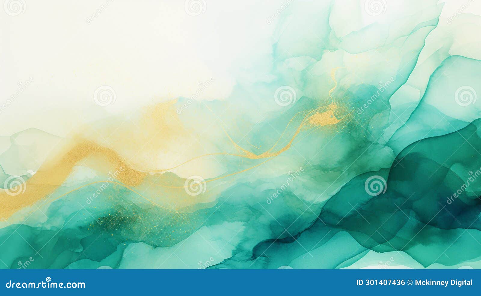 Splash of Teal with Gold in an Abstract Splatter Design. Stock ...