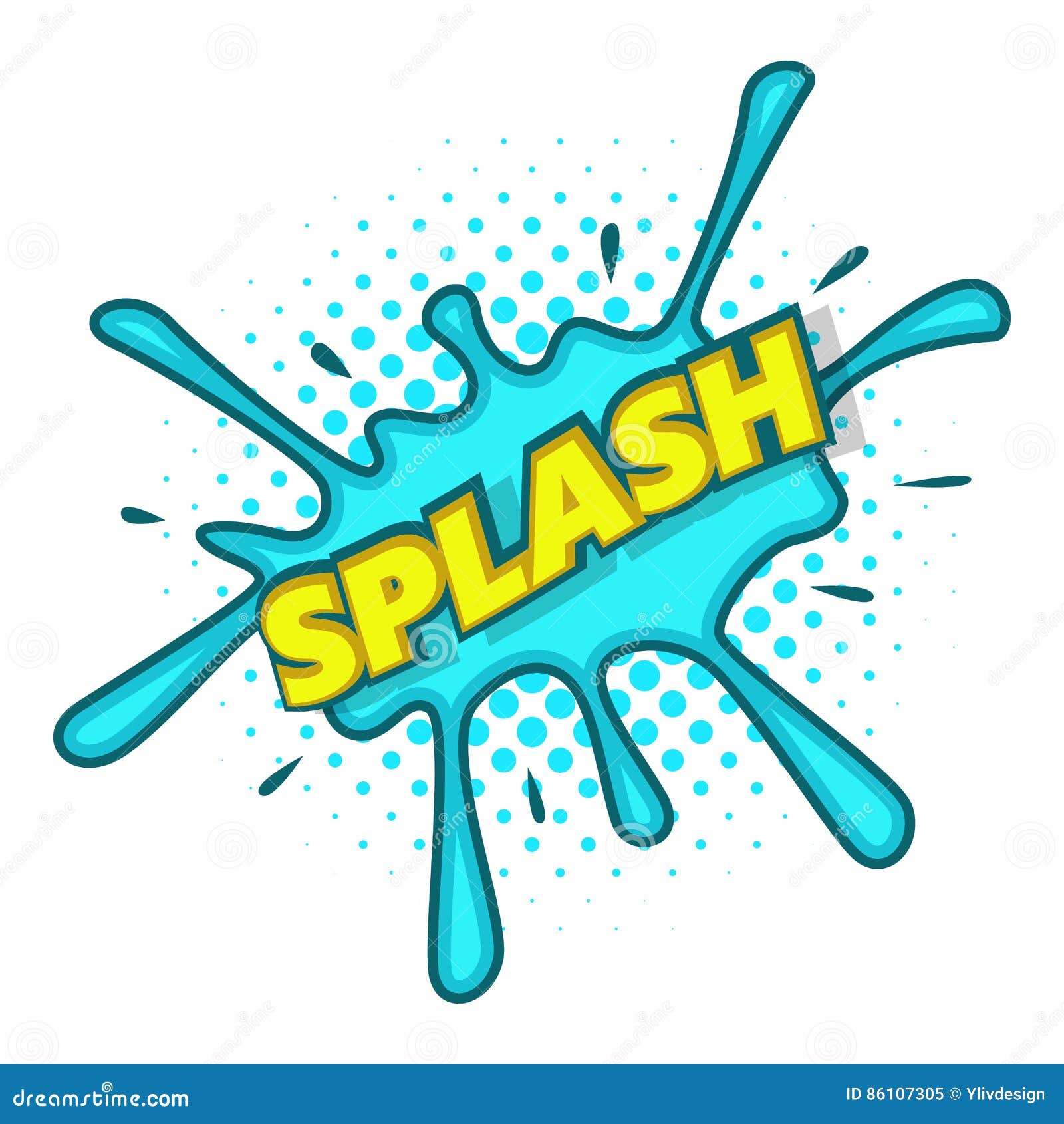 Splash Text and Effect Icon, Pop Art Style Stock Vector - Illustration ...
