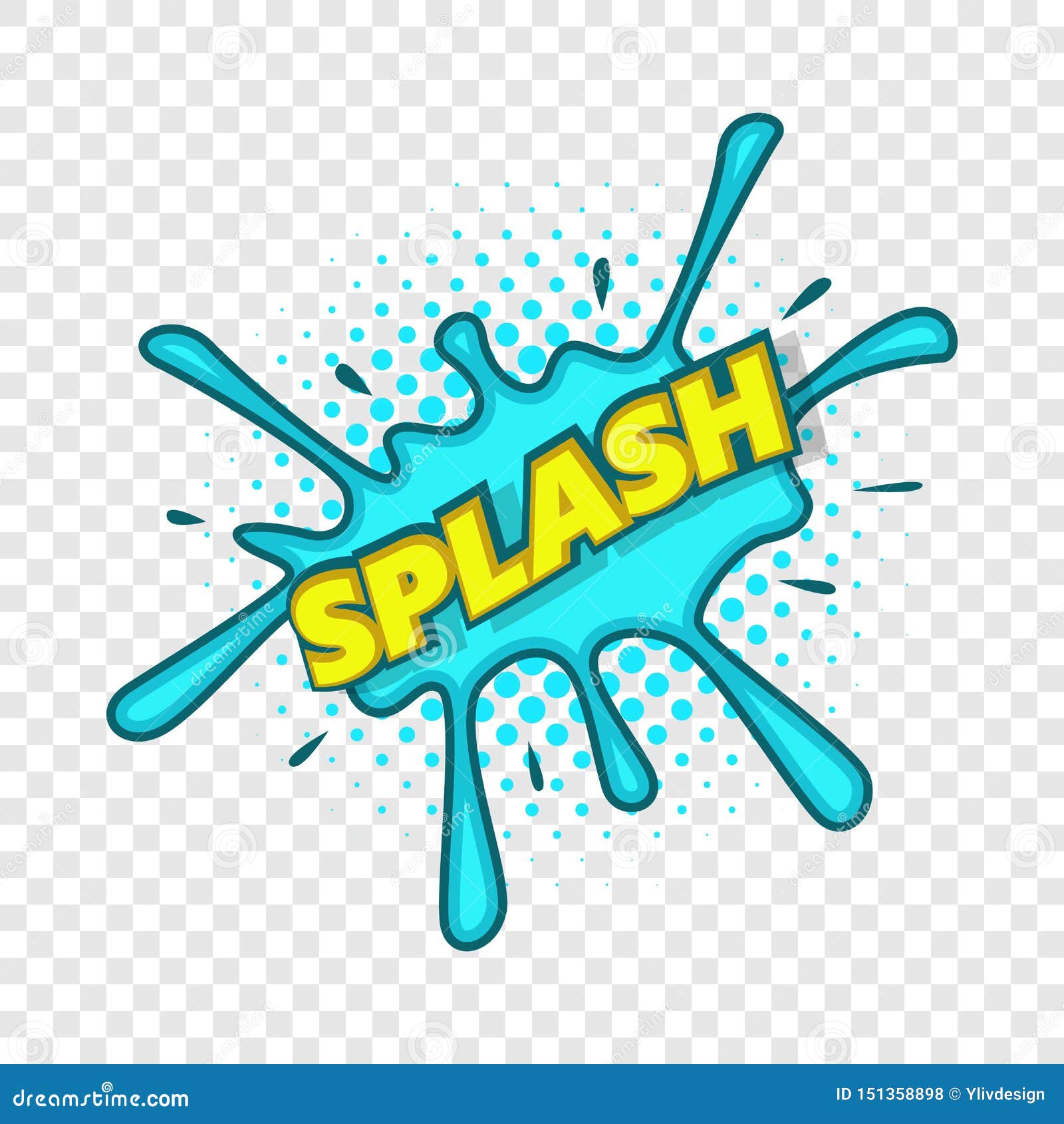 Splash Text and Effect Icon, Pop Art Style Stock Vector - Illustration ...