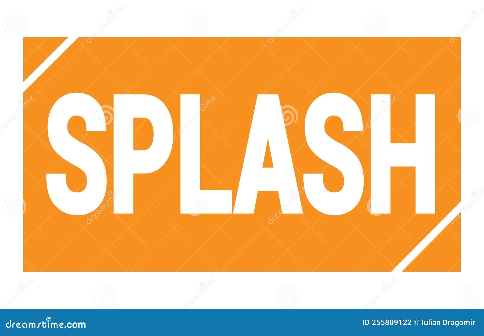 SPLASH Text Written on Orange Stamp Sign Stock Illustration ...