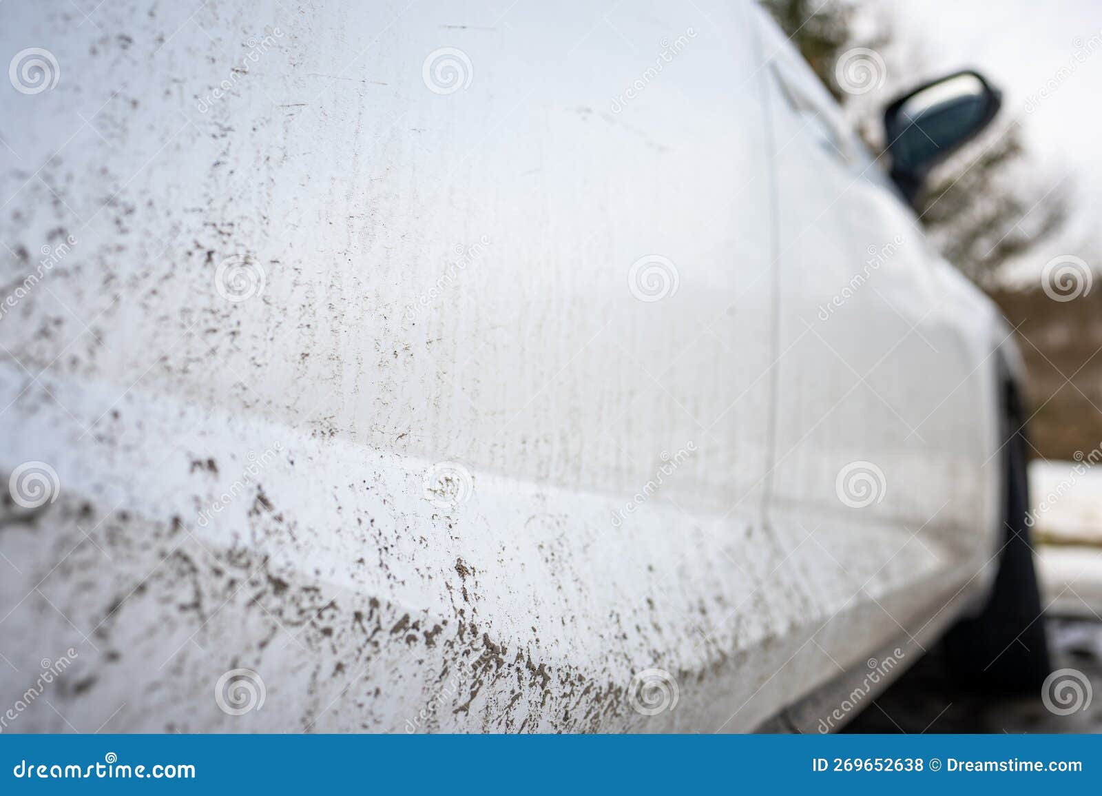 Dirty Car Side. Splash and Texture of Mud on a Car Stock Photo - Image ...