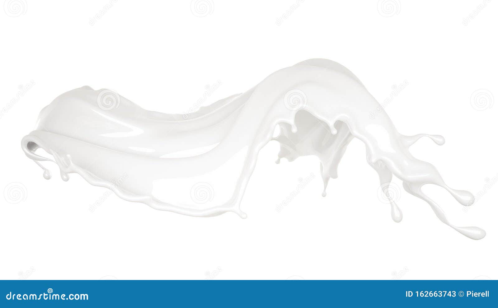 Splash of Thick White Liquid. 3d Illustration, 3d Rendering Stock ...