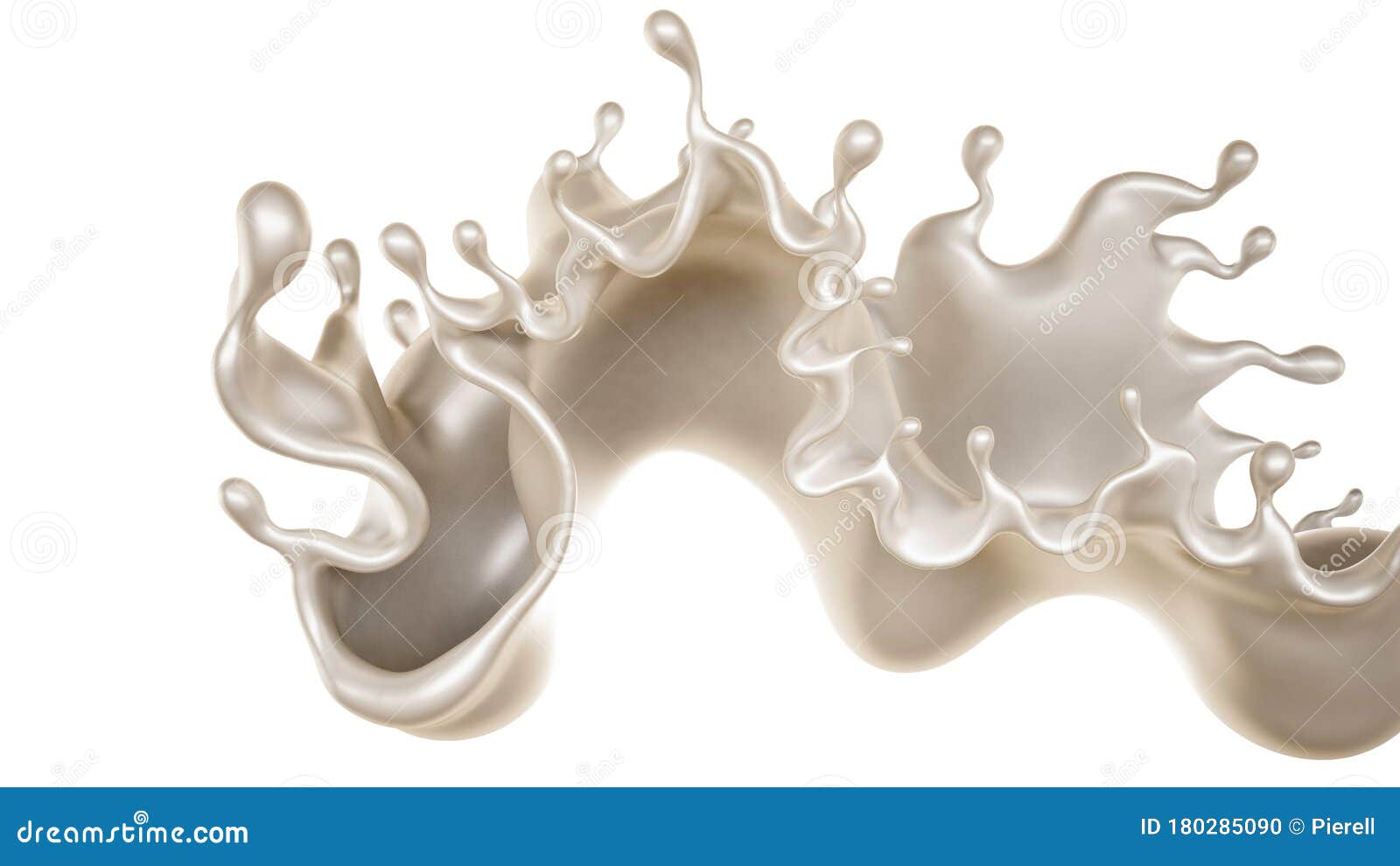 A Splash of a Thick White Liquid. 3d Illustration, 3d Rendering Stock ...