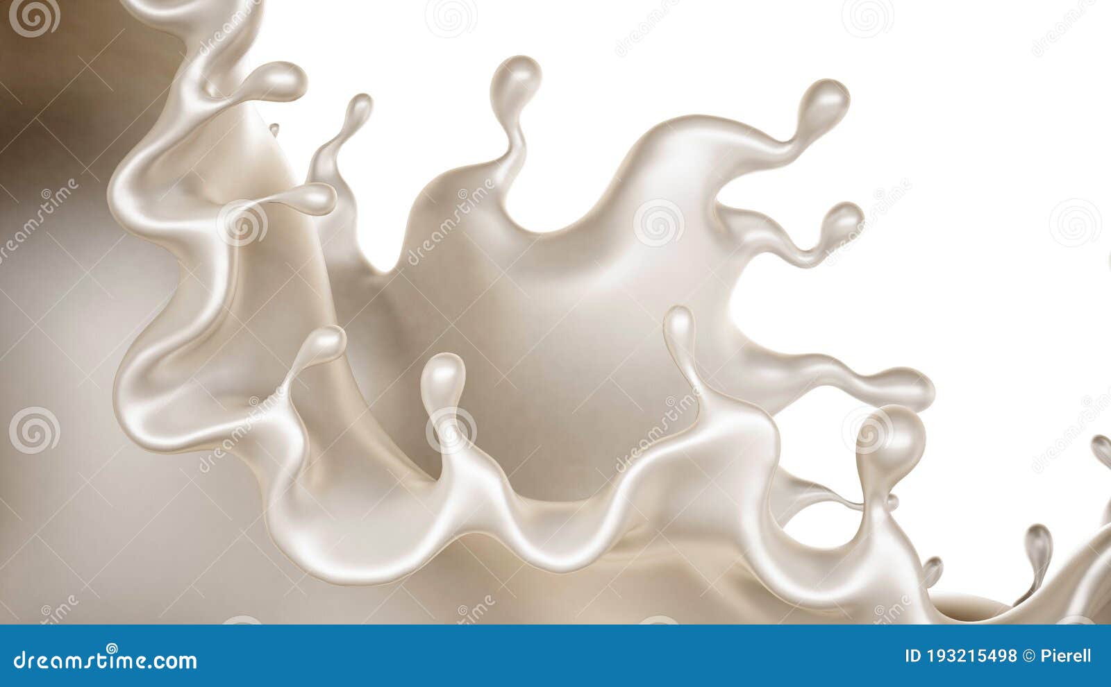 A Splash of a Thick White Liquid. 3d Illustration, 3d Rendering Stock ...