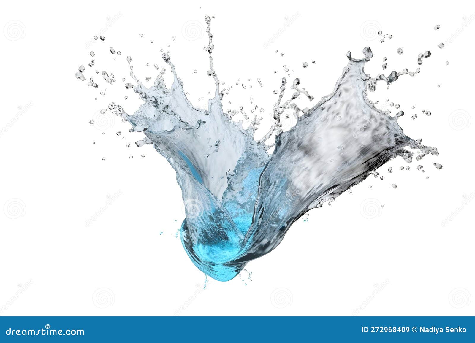 Splash Water on White Background Close Up Stock Illustration ...