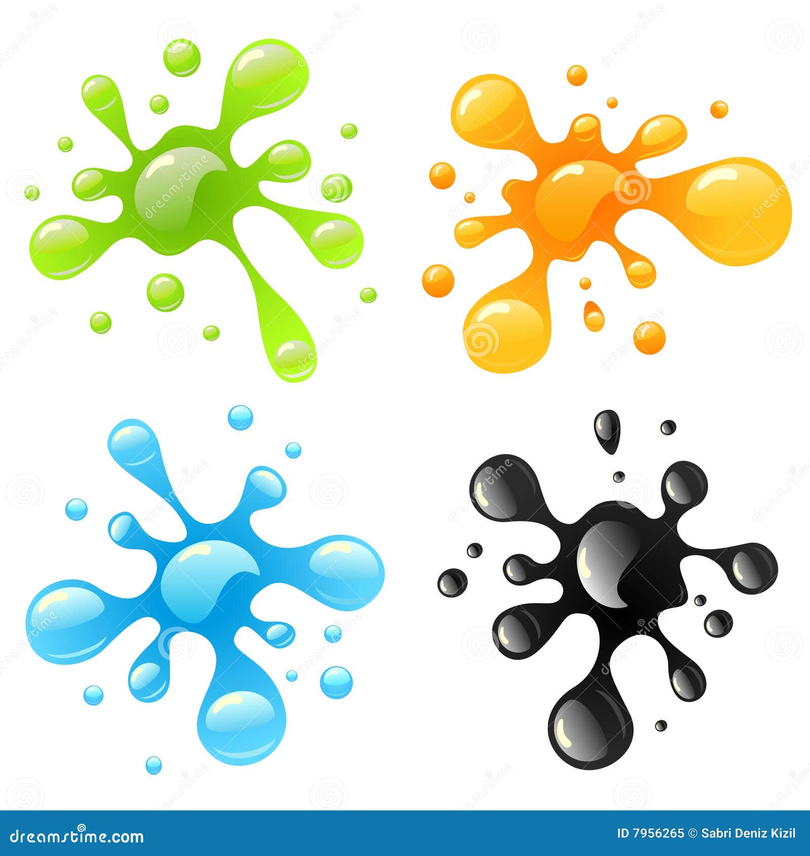 Percikan Cat Vector Clipart