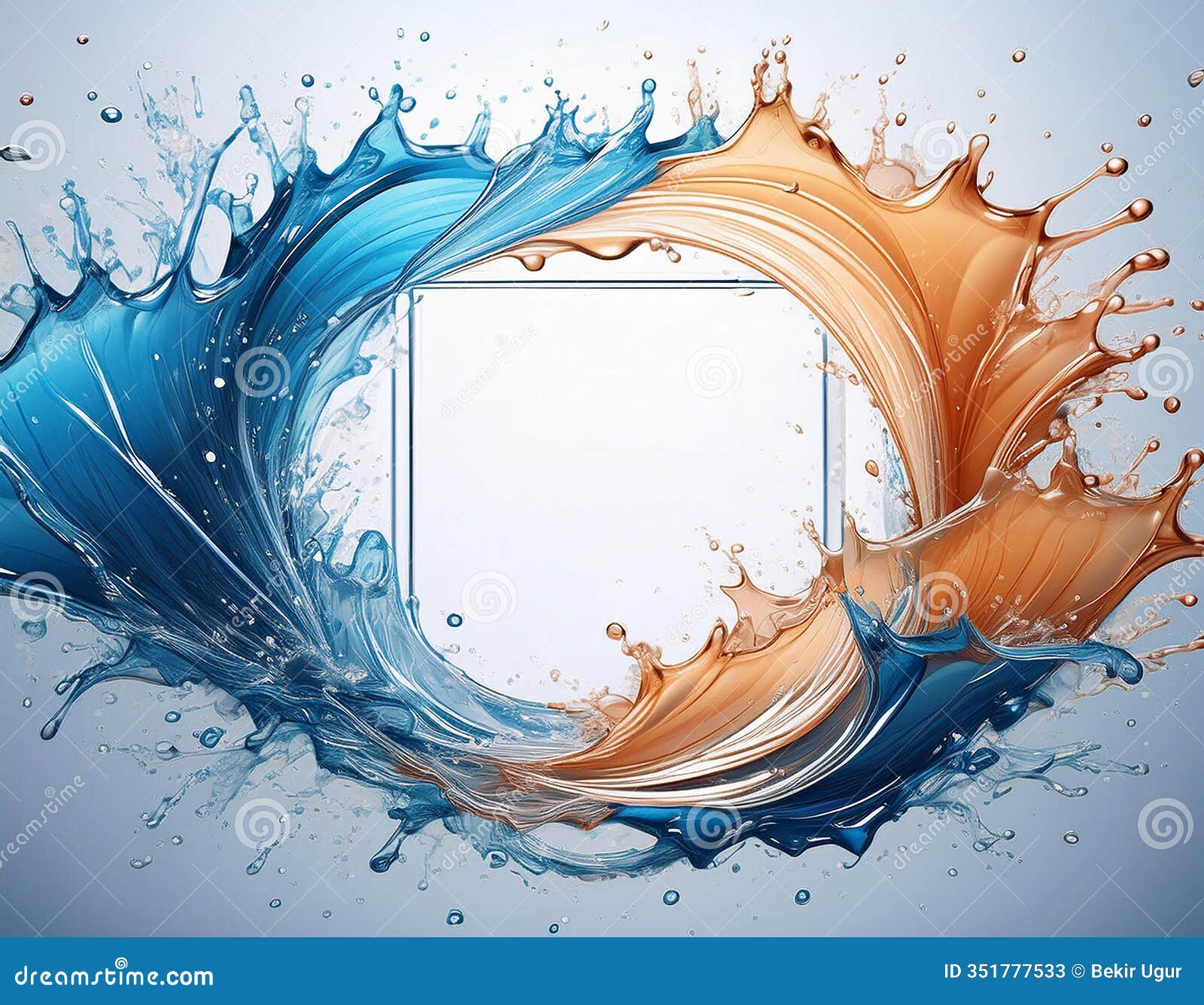 Splash Vector Border for Your Messages and Designs Stock Illustration ...
