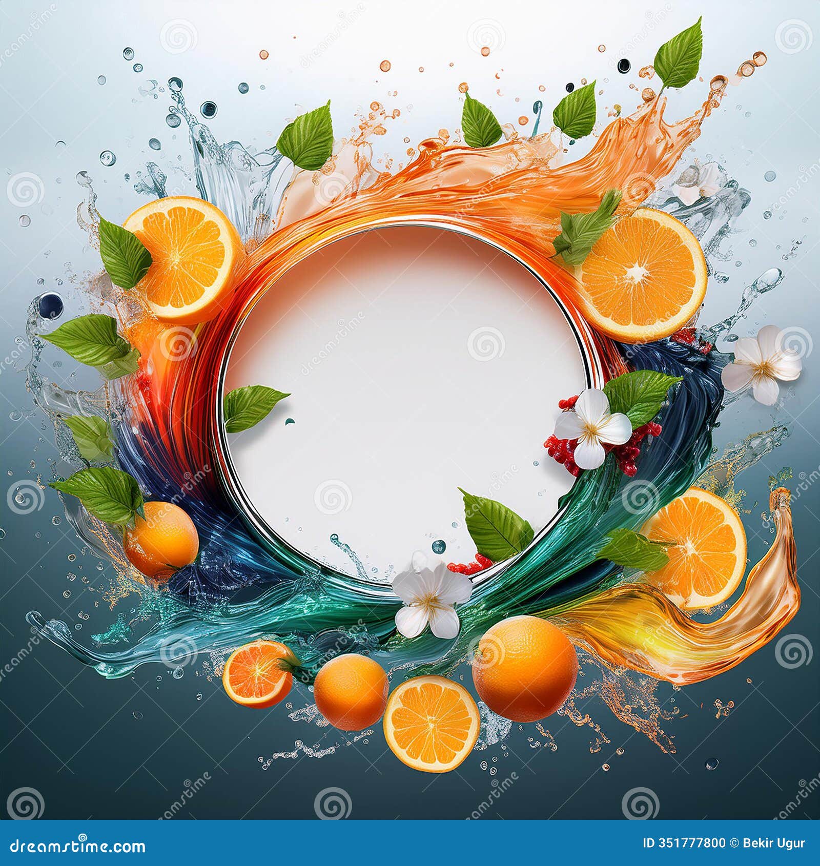 Splash Vector Border for Your Messages and Designs Stock Illustration ...