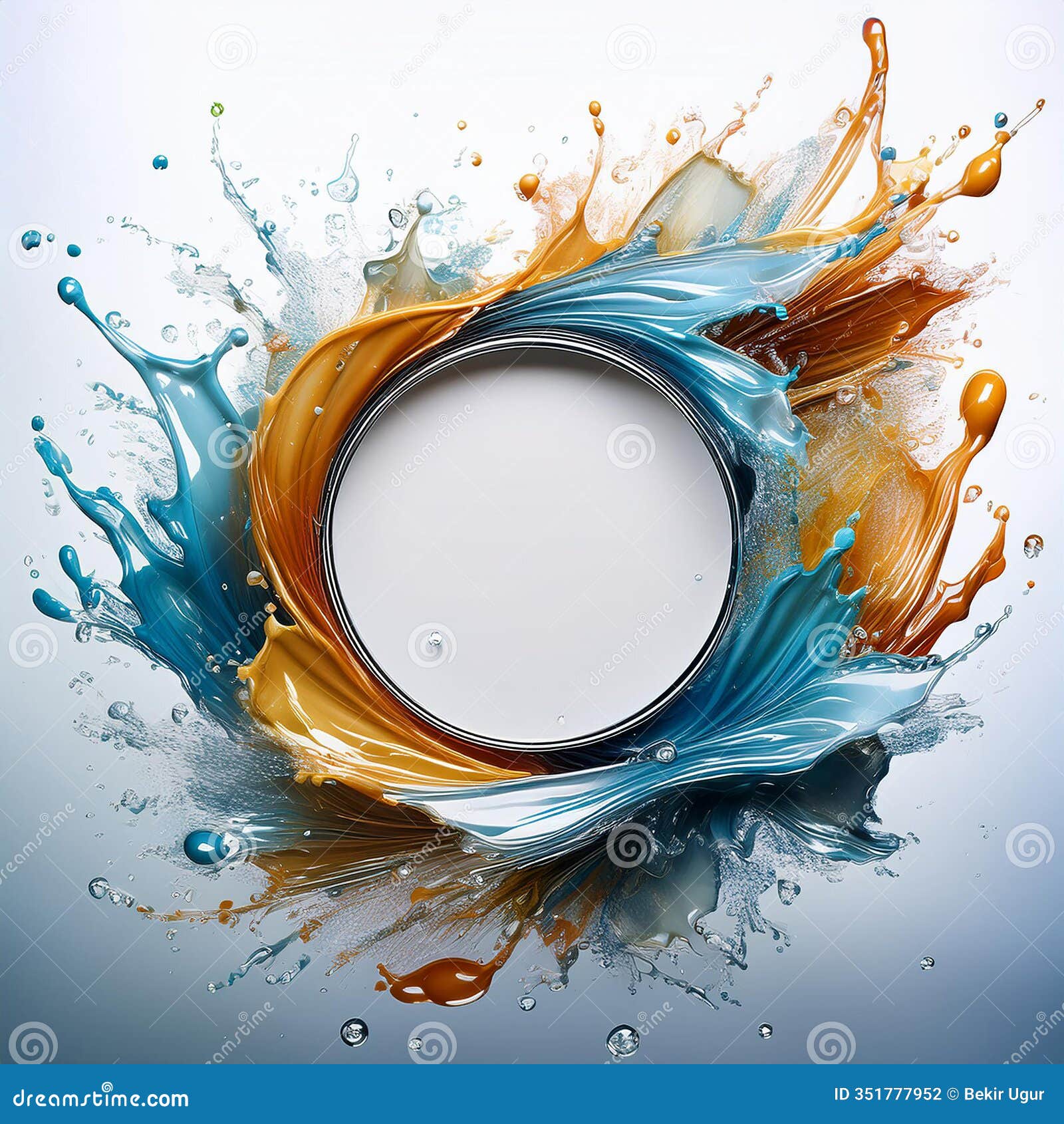 Splash Vector Border for Your Messages and Designs Stock Illustration ...