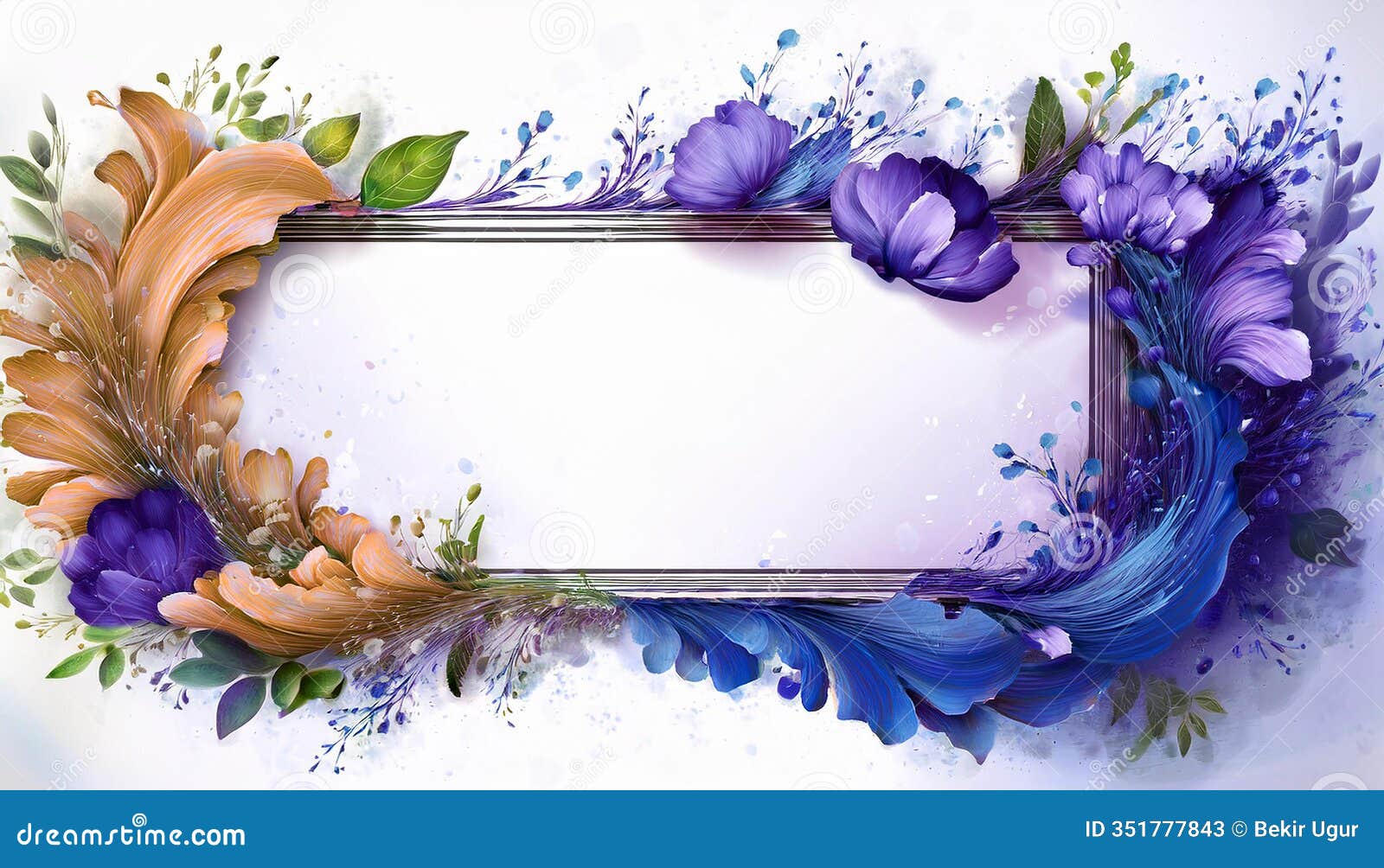 Splash Vector Border for Your Messages and Designs Stock Illustration ...