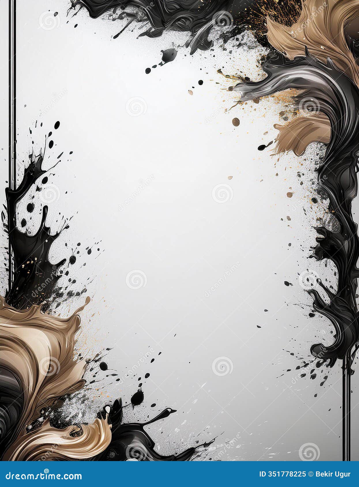 Splash Vector Border for Your Messages and Designs Stock Illustration ...