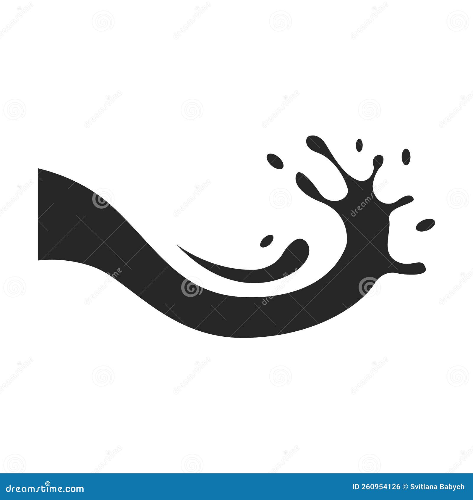Splash Vector Icon.Black Vector Icon Isolated on White Background ...