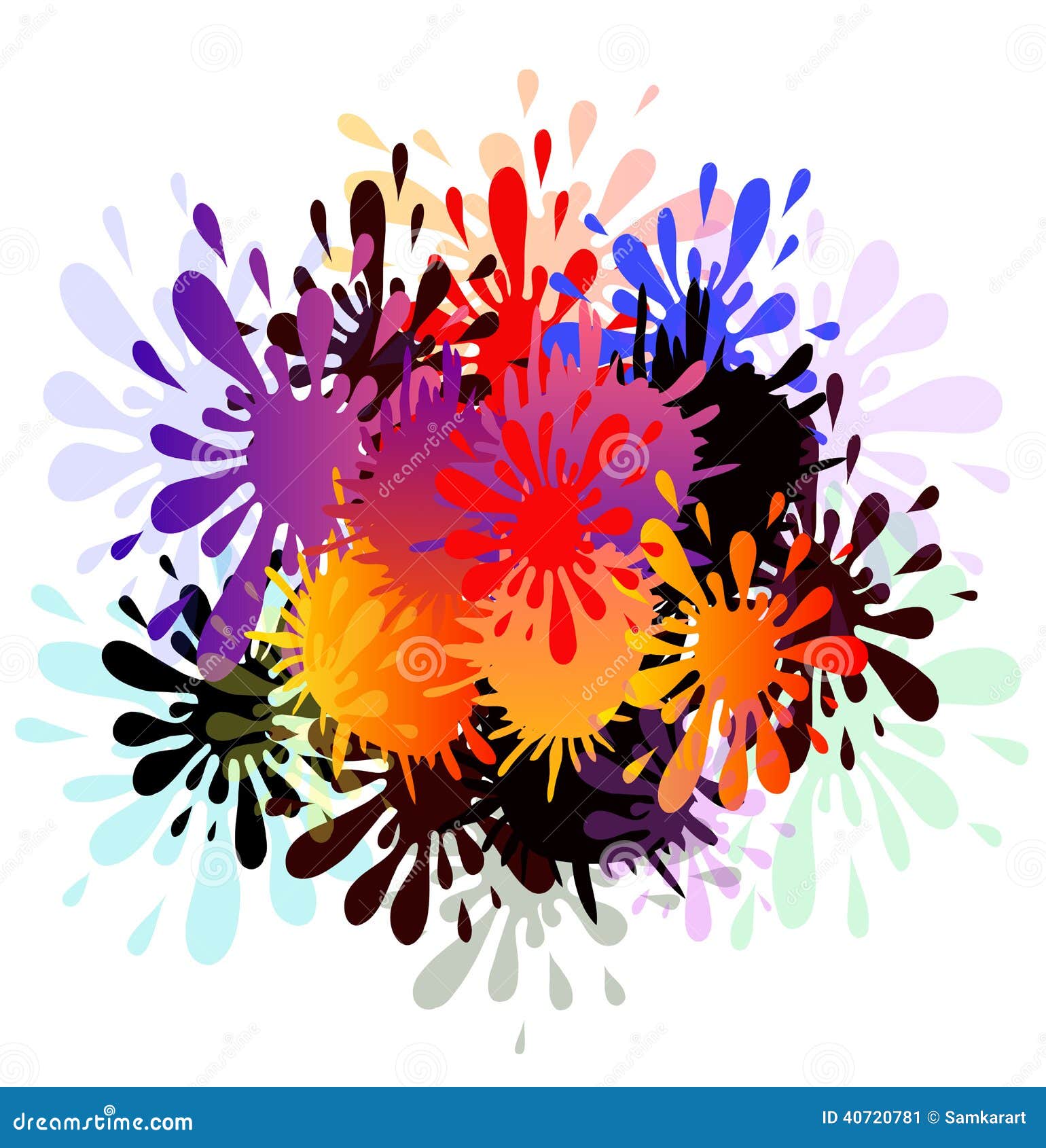 Splash-vector stock vector. Illustration of colorful - 40720781
