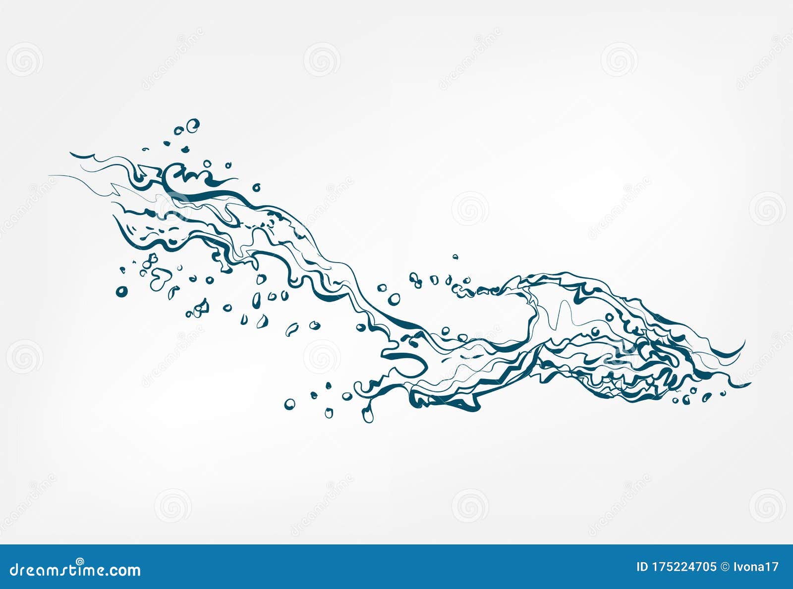 Splash Vector Isolated Line Water Drop Stock Illustration ...