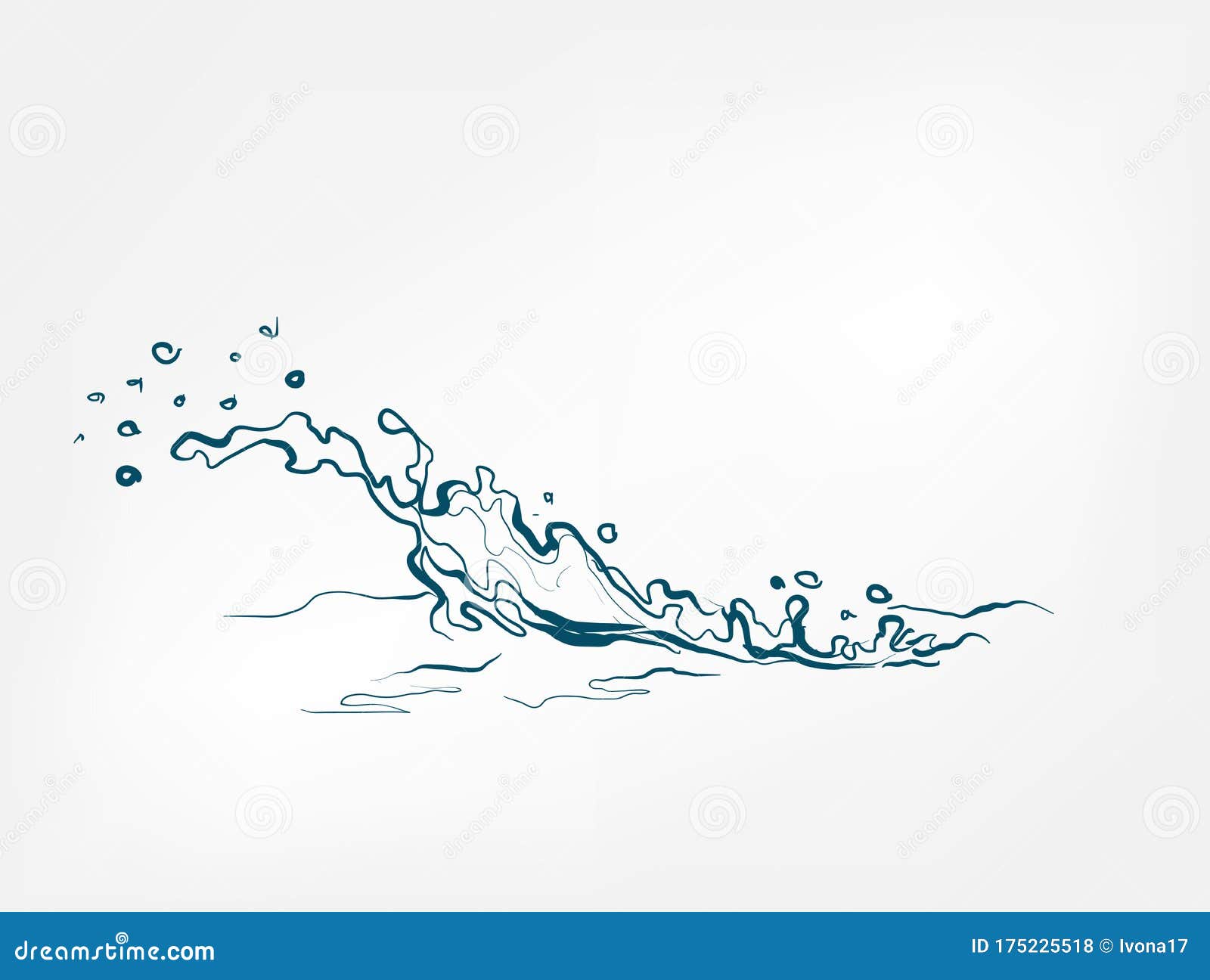 Splash Vector Isolated Line Water Drop Stock Illustration ...