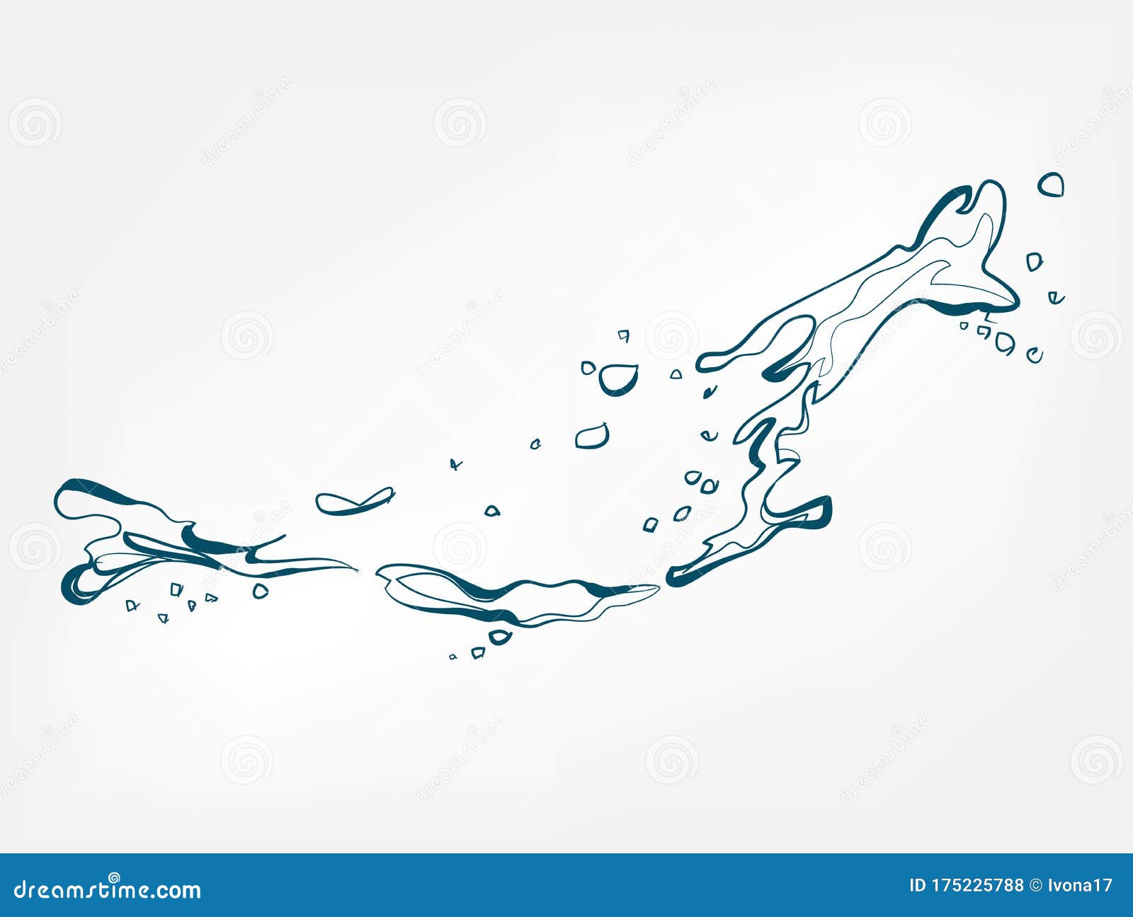 Splash Vector Isolated Line Water Drop Stock Illustration ...