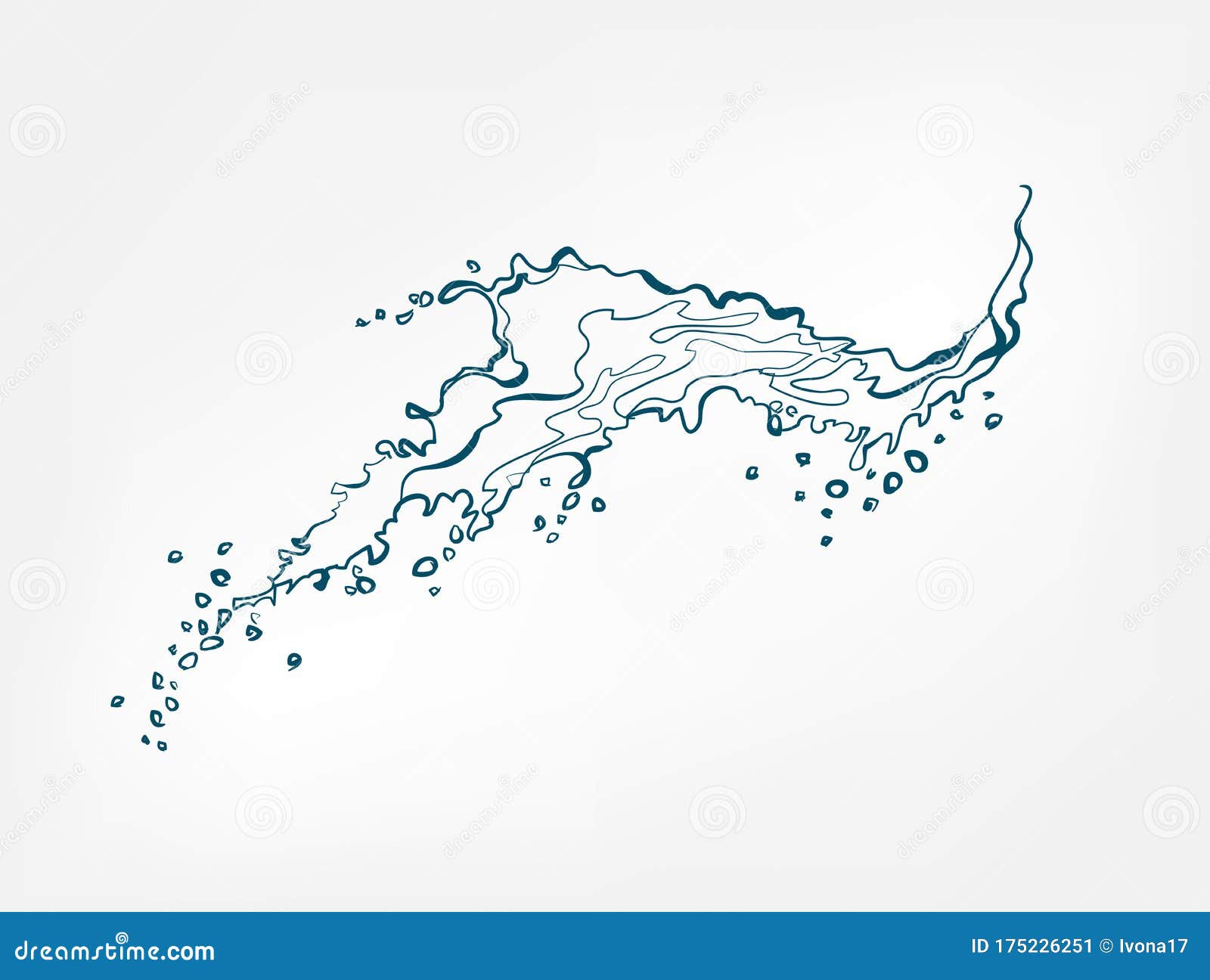 Splash Vector Isolated Line Water Drop Stock Illustration ...
